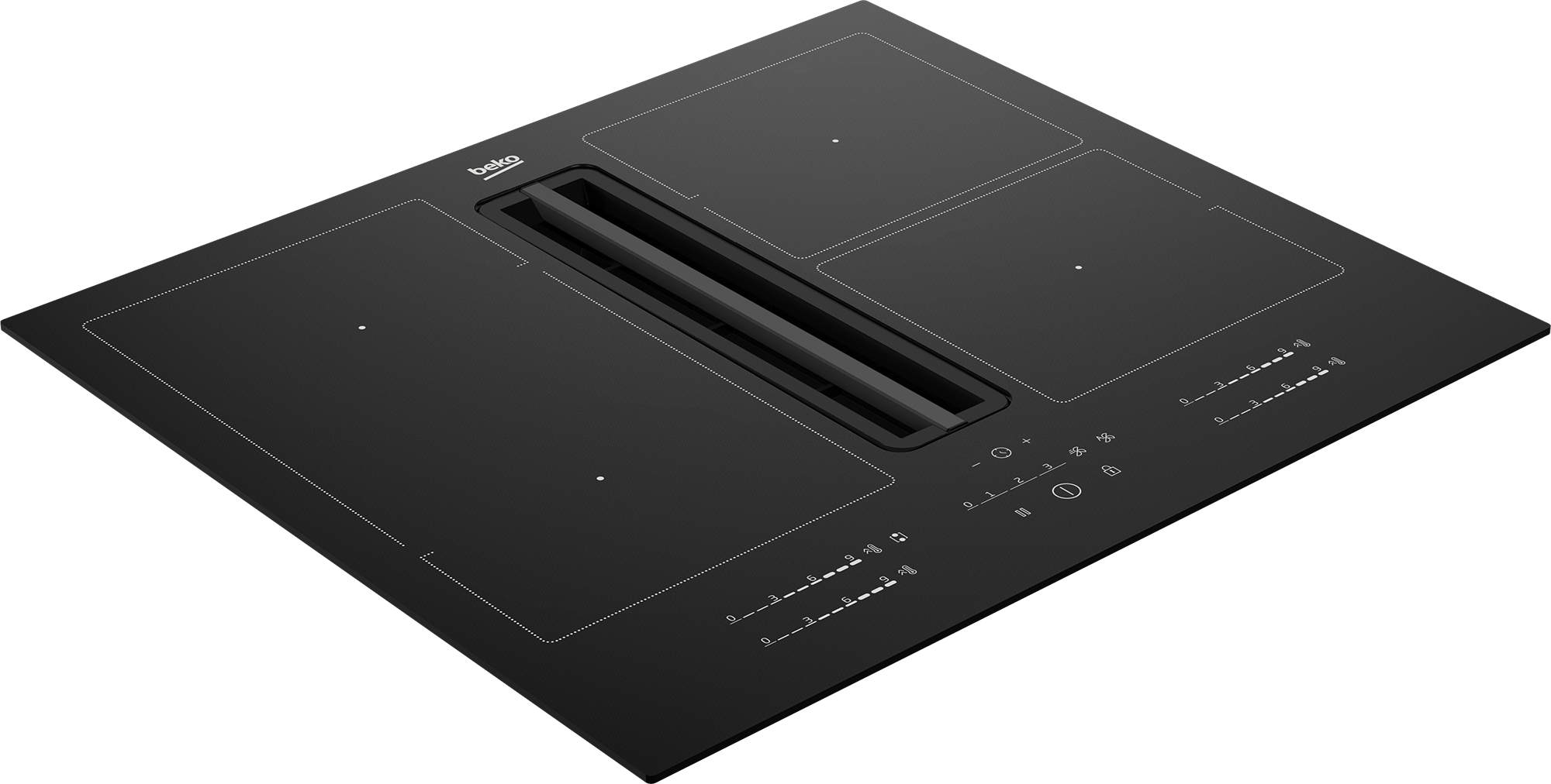 Placa de inducción BEKO HIXI 64700 UF con 4 zonas de cocción y zona ...