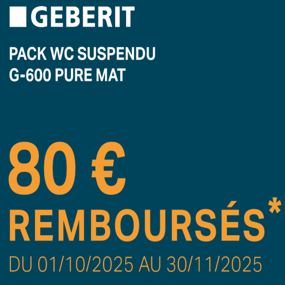 Pack WC suspendu premium Rimfree® G600 Pure mat GEBERIT | Leroy Merlin