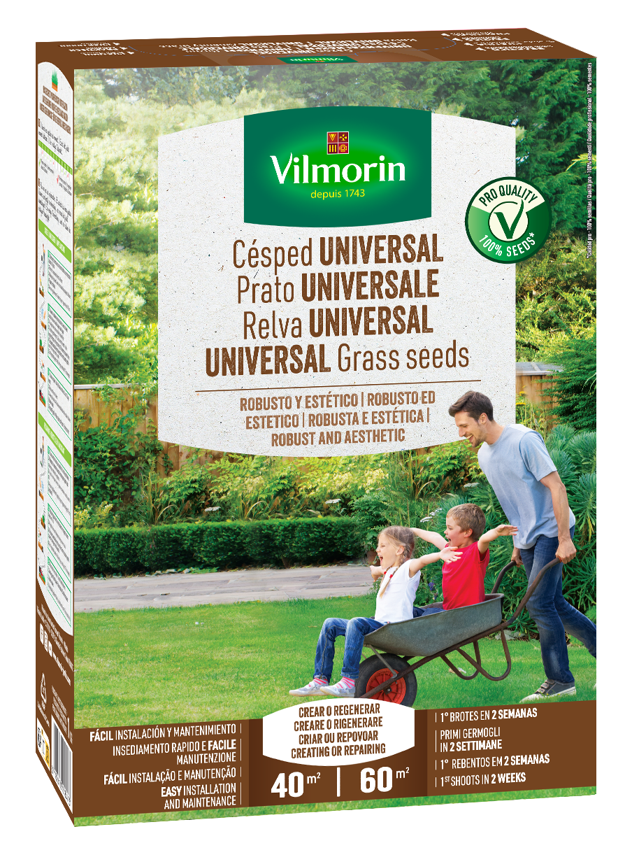 Semilla de césped VILMORIN 1kg para terrenos de menos de 100 m² | Leroy ...