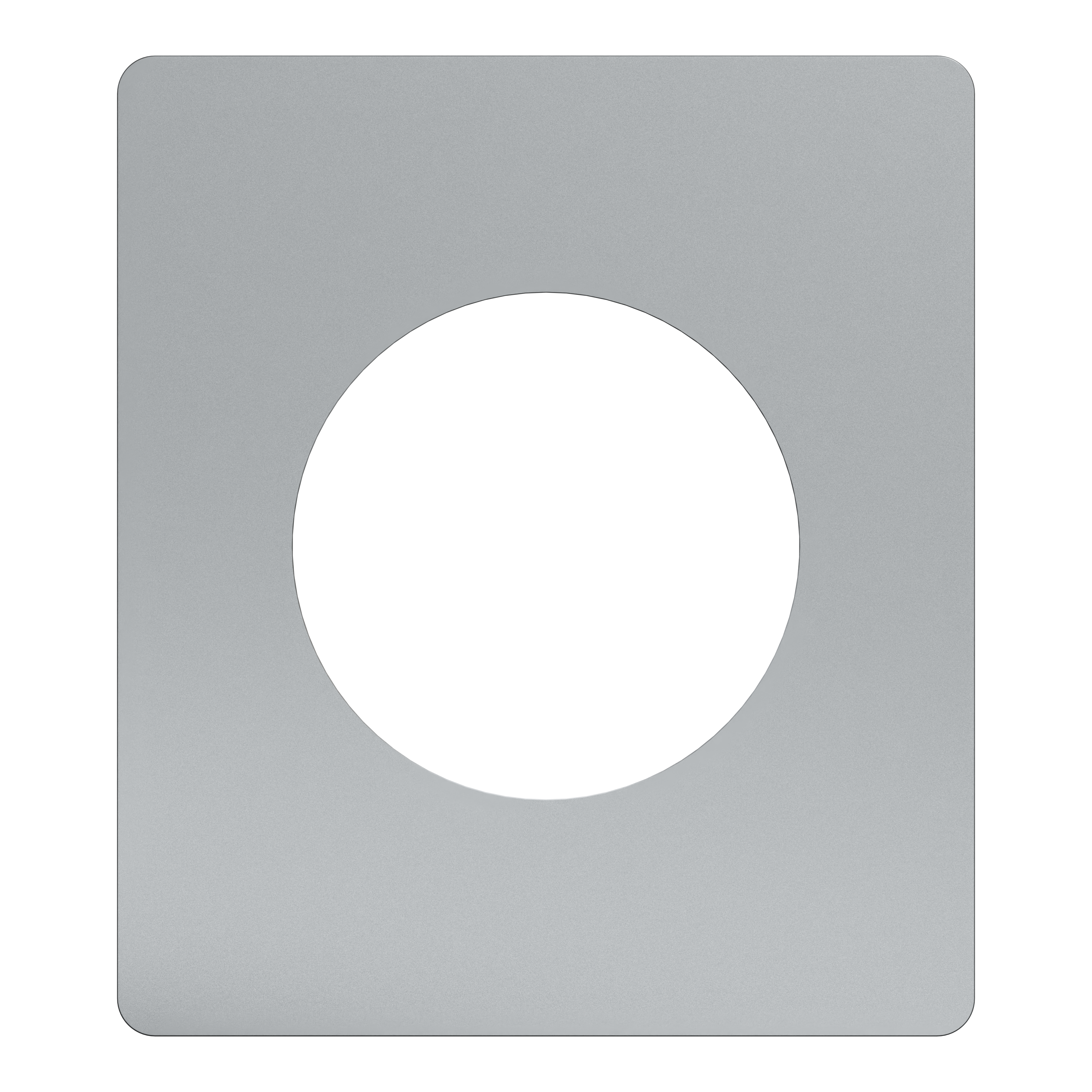 Plaque simple Odace Architecte, SCHNEIDER ELECTRIC, effet titane ...