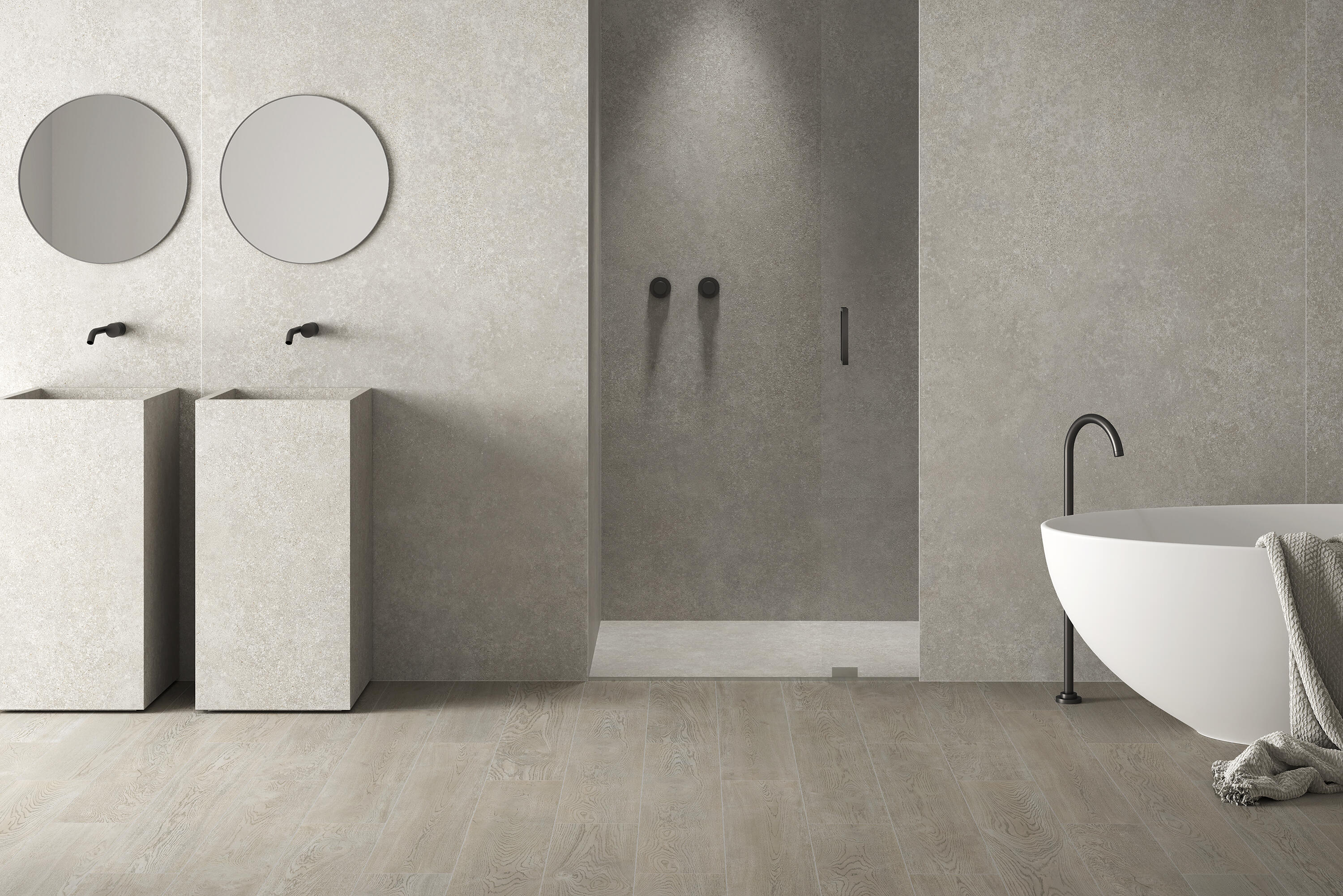Suelo/Azulejo porcelánico Code efecto cemento Code sand 120x280 cm C1 ...