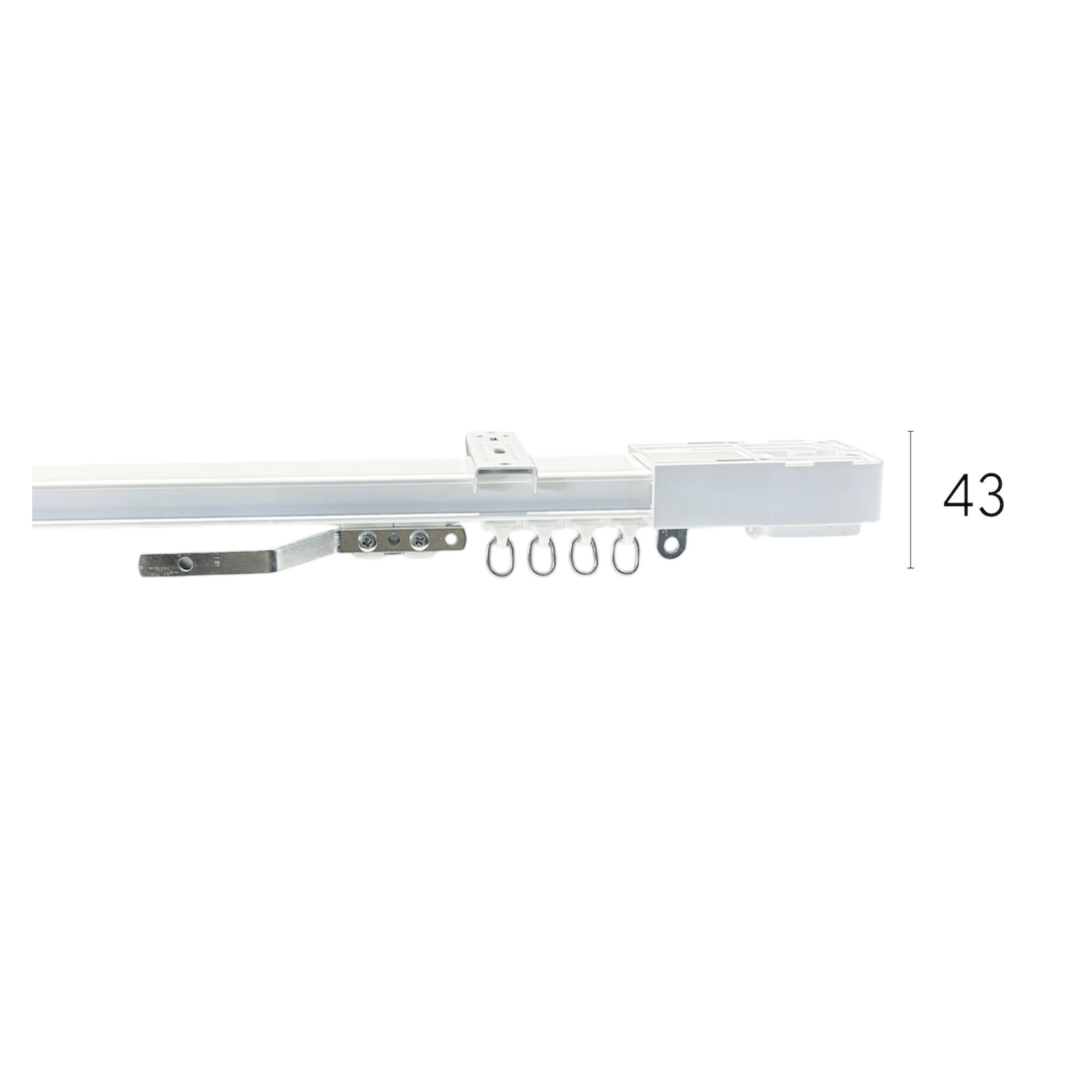 Riel motorizado para cortina Basic bat radio 550 /dos blanco | Leroy Merlin