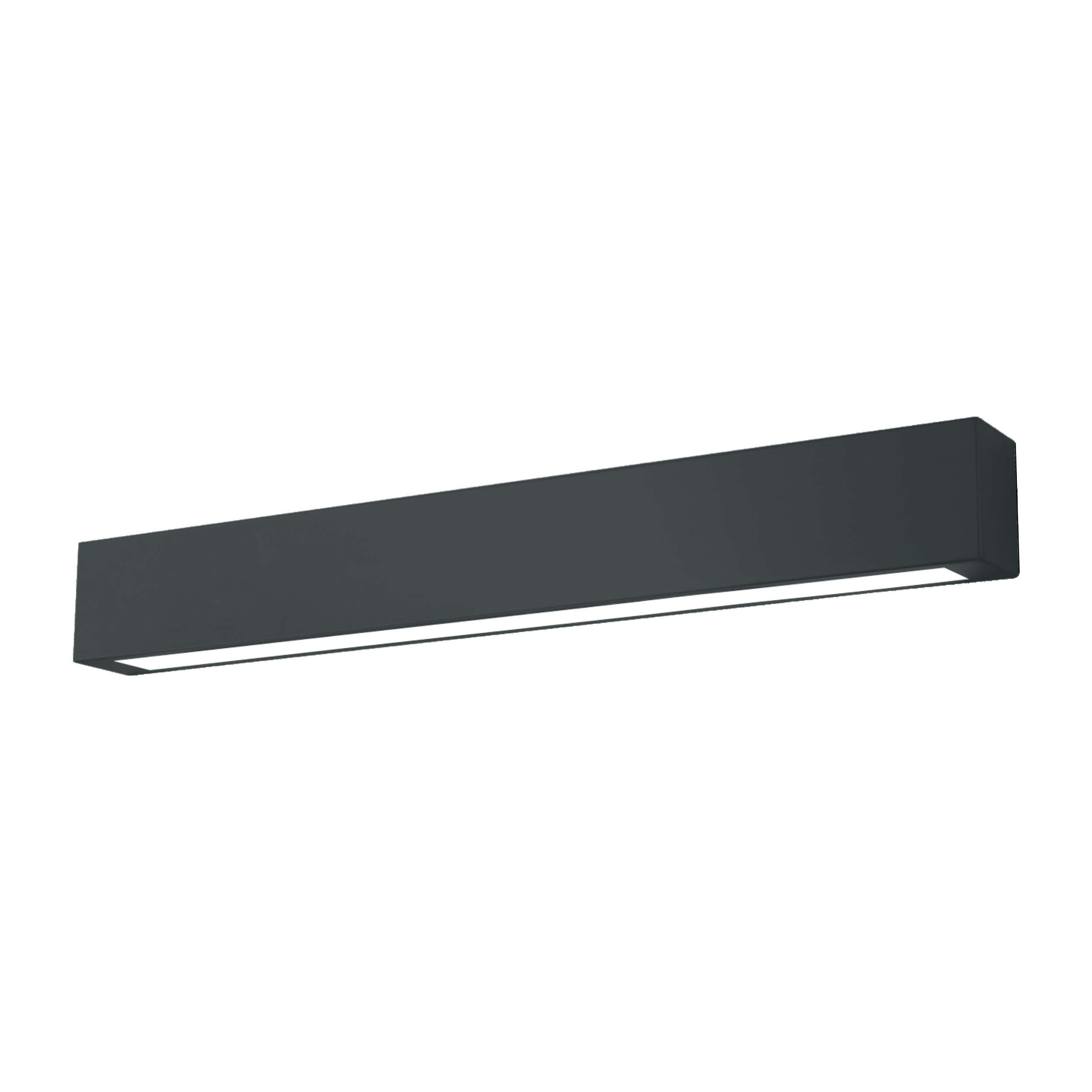 Plafón LED rectangular negro 1600 lm color luz regulable 63 cm de ancho ...