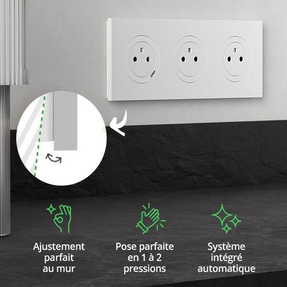 Plaque simple Odace Architecte, SCHNEIDER ELECTRIC, effet cuivre ...