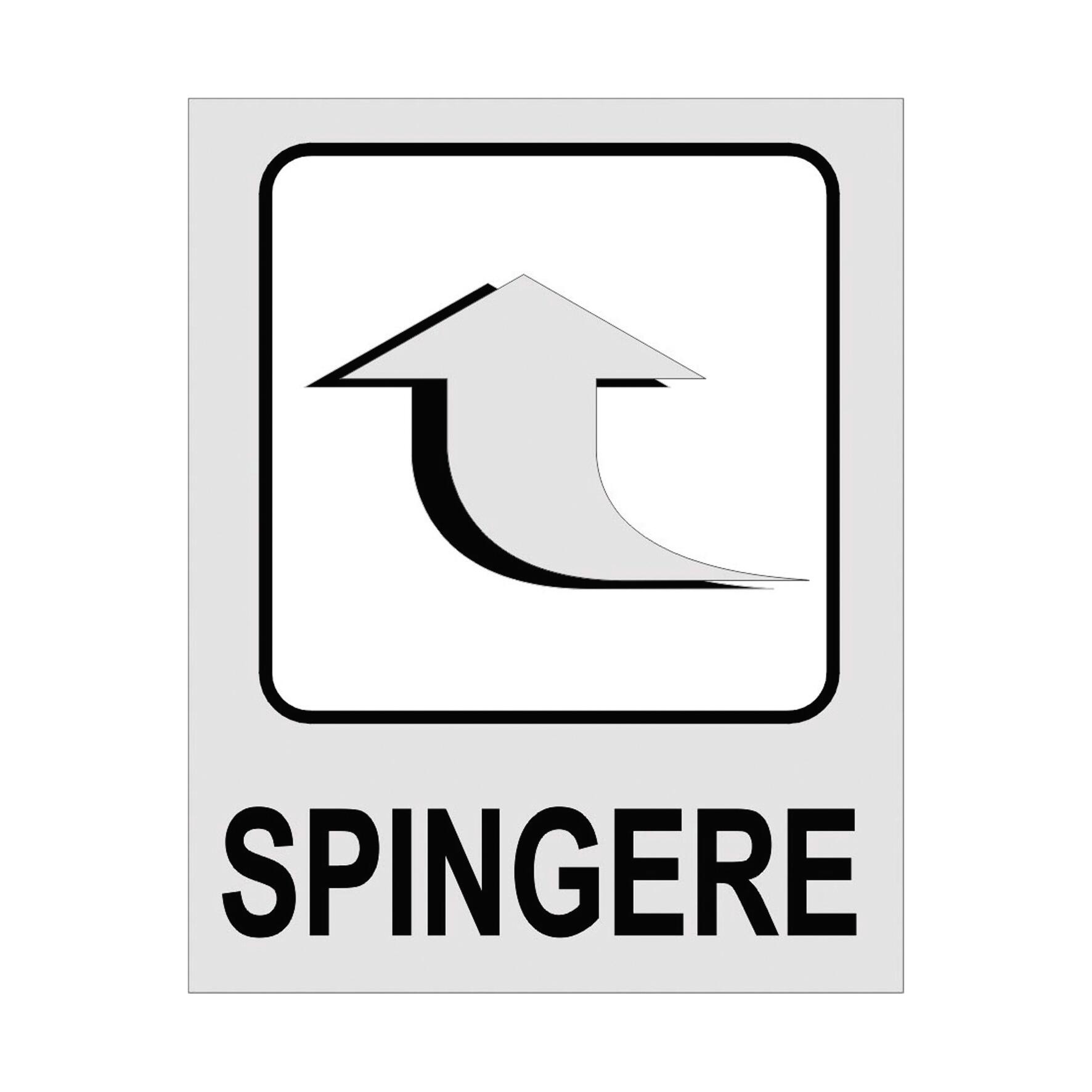 Cartello segnaletico Spingere polipropilene x 10 cm | Leroy Merlin