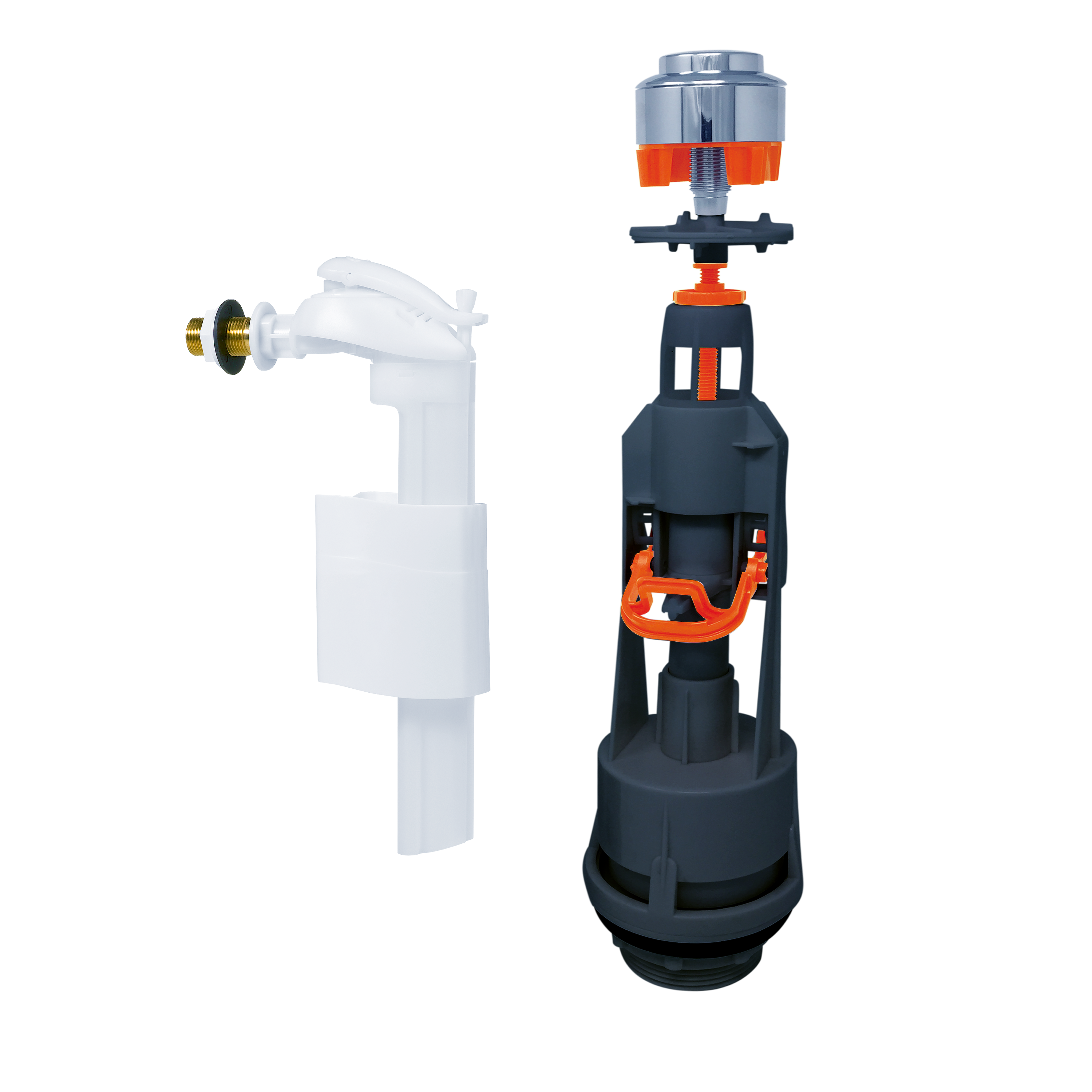 Chasse d'eau complète, poussoir interrompable EQUATION | Leroy Merlin