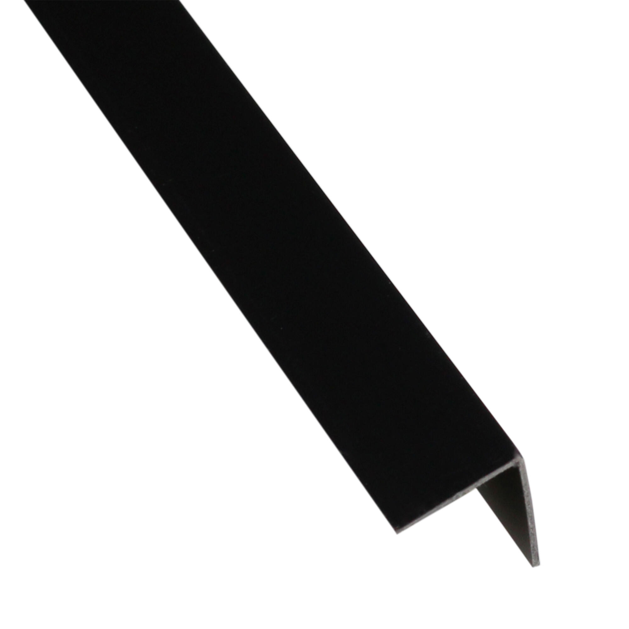 Cornière lisse pvc noir mat STANDERS, H.23.5 x Ep.1.5 mm, L.2.6 m ...