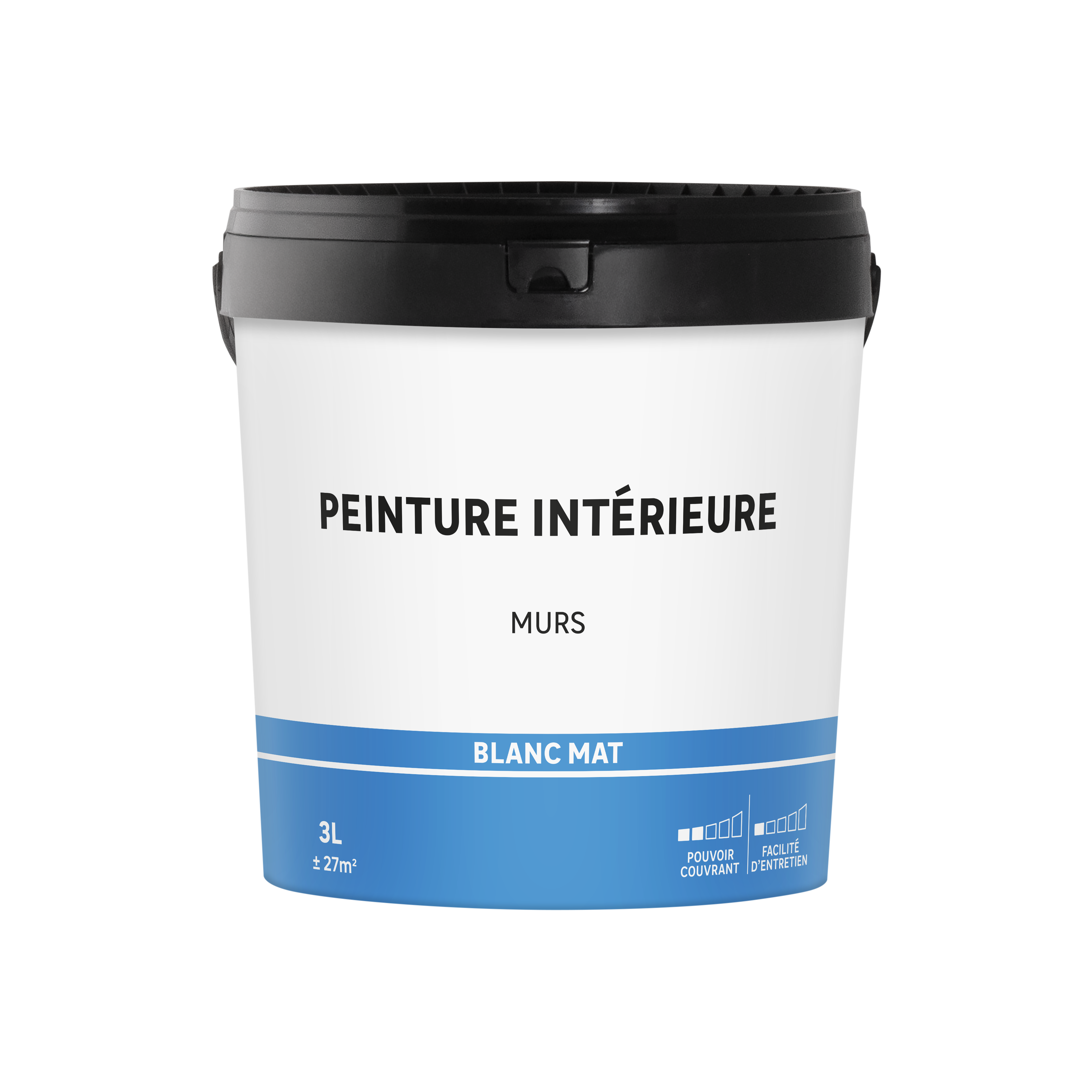 Peinture mur blanc mat Tous travaux 3L | Leroy Merlin