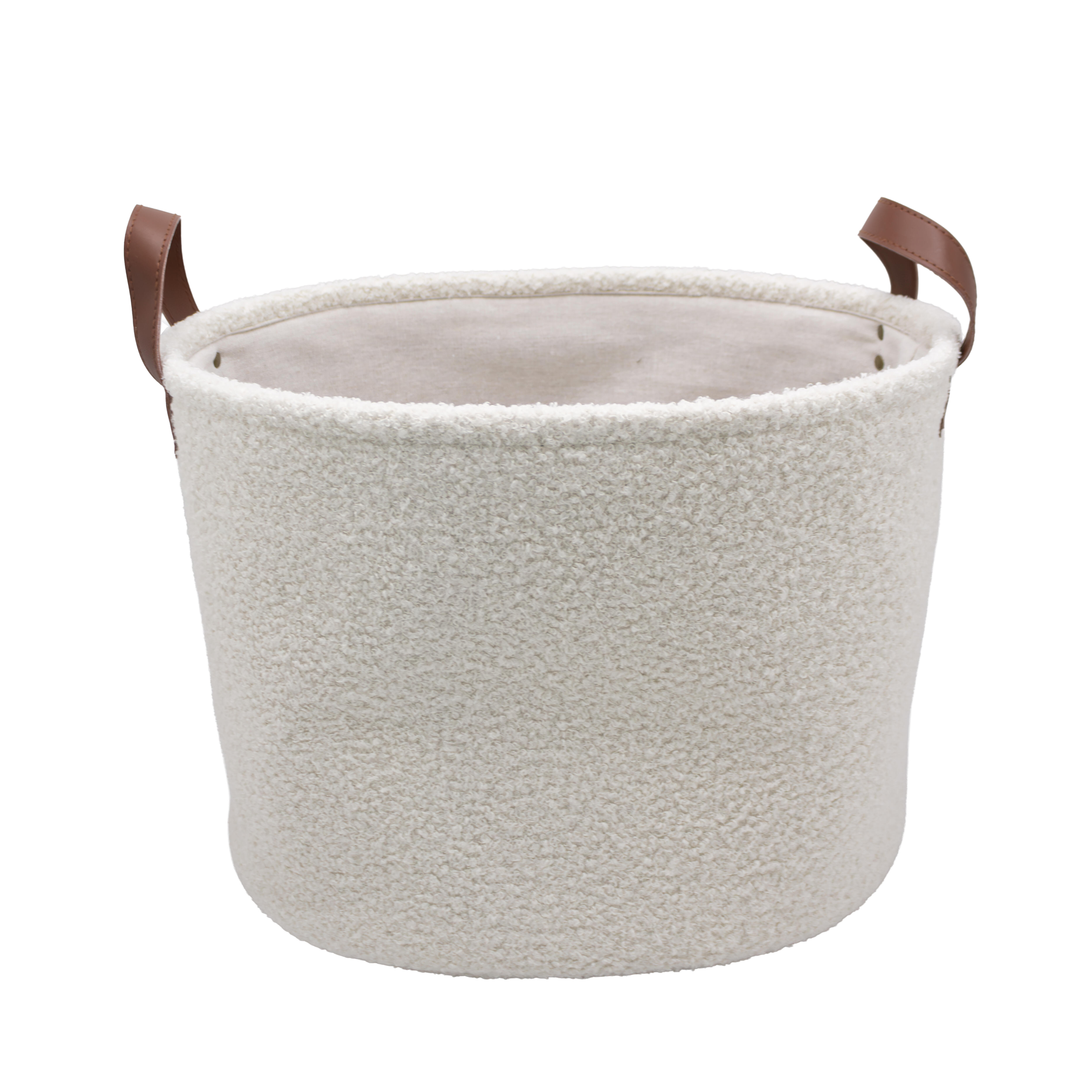 Panier BOX & BEYOND Bouclette ovale Teddy H.30 x l.40 x P.30 cm | Leroy ...