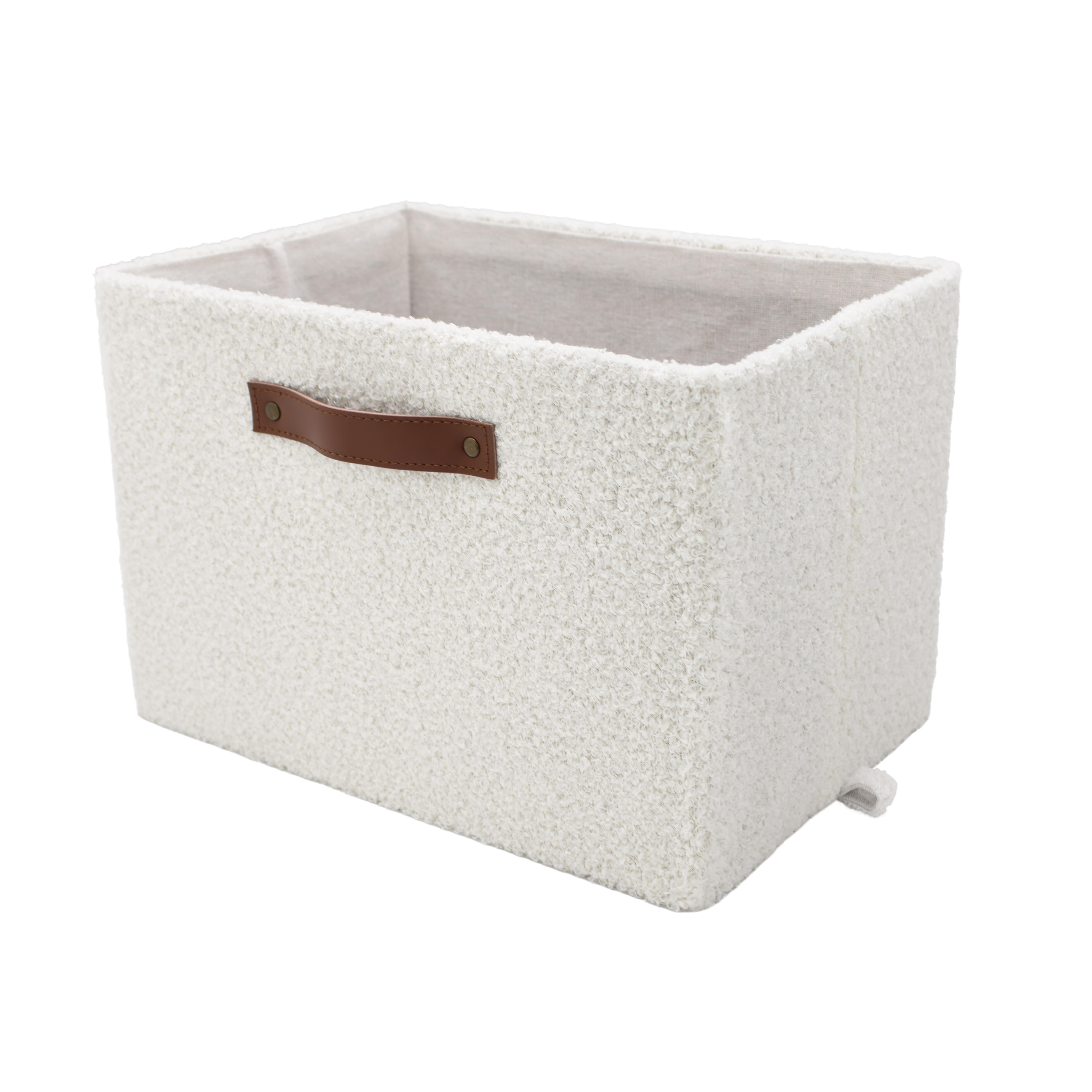Panier BOX & BEYOND Bouclette Teddy H.24 x l.34 x P.24 cm | Leroy Merlin
