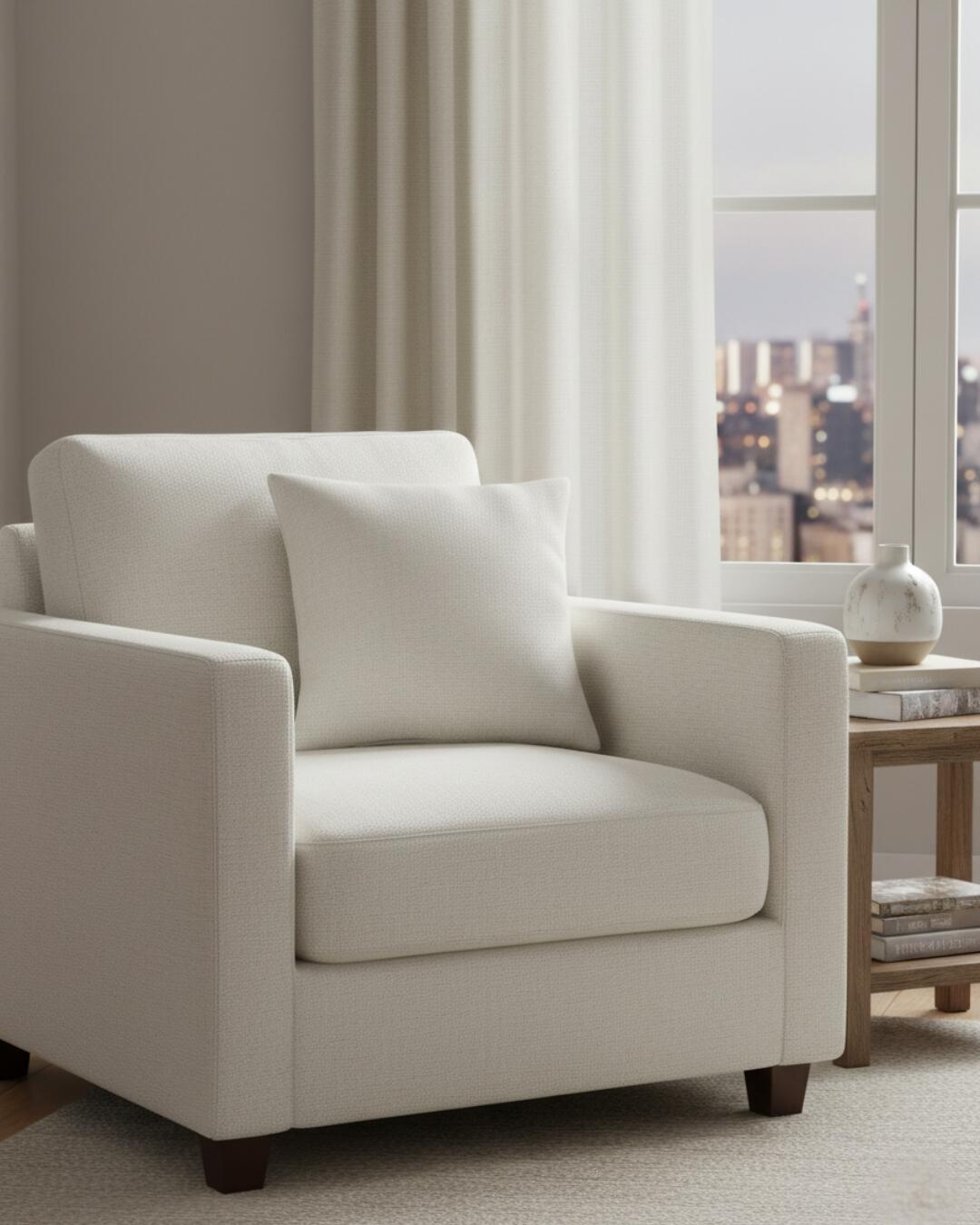 Tela al corte tapicería algodón Peach blanco ancho 285 cm | Leroy Merlin