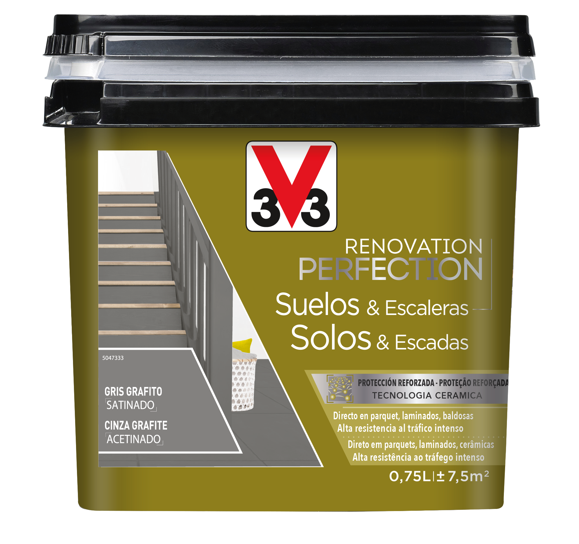 Pintura para suelo de interior de madera, cerámica, parqué Renovation ...