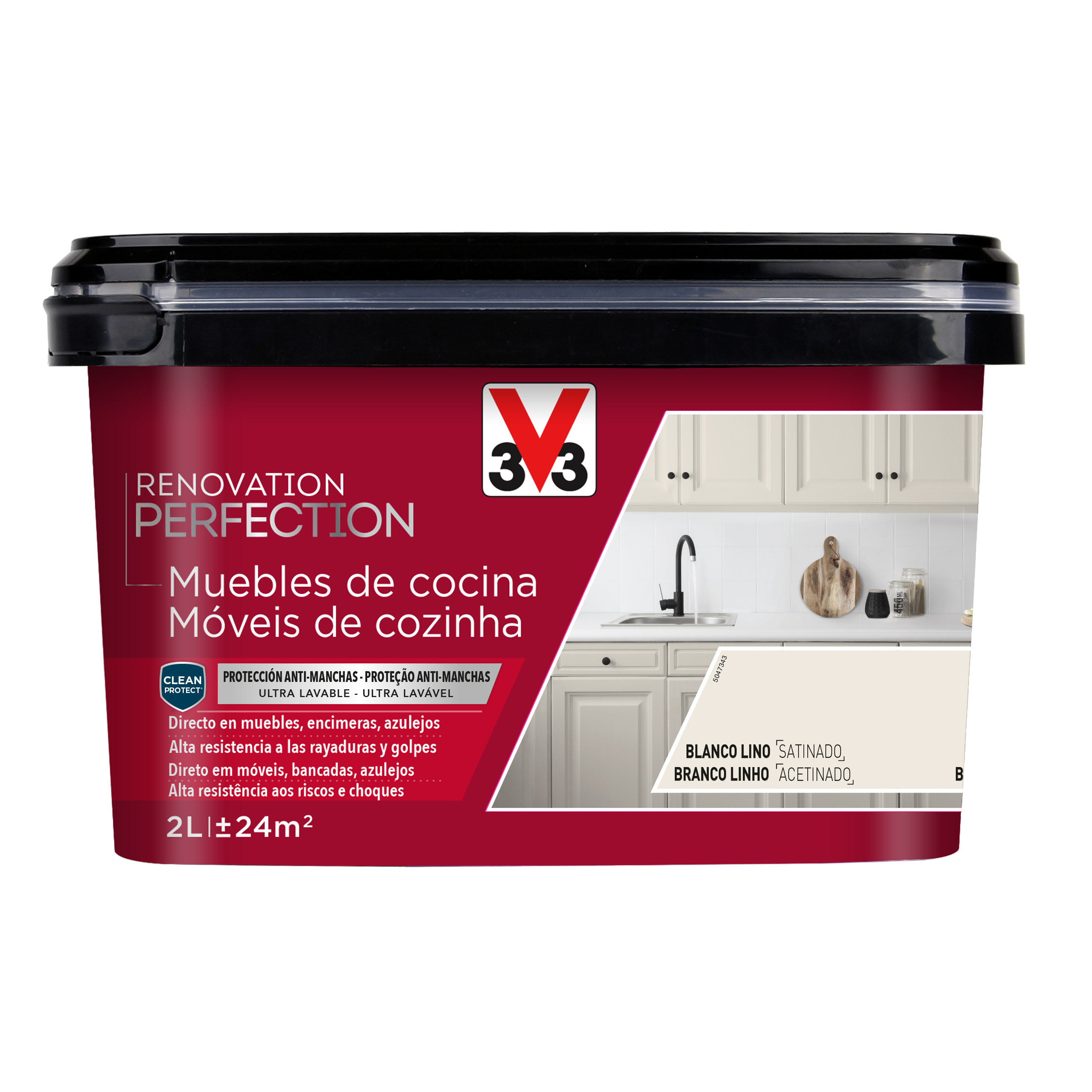Esmalte de interior Renovation Perfection V33 color blanco lino ...