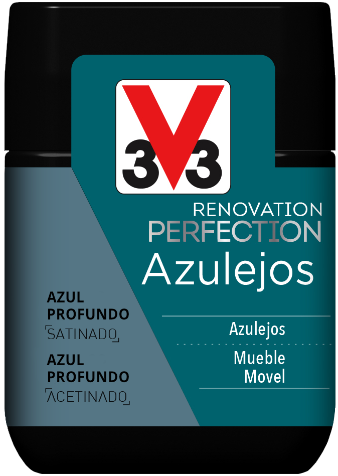 Esmalte de interior Renovation Perfection V33 color azul profundo ...