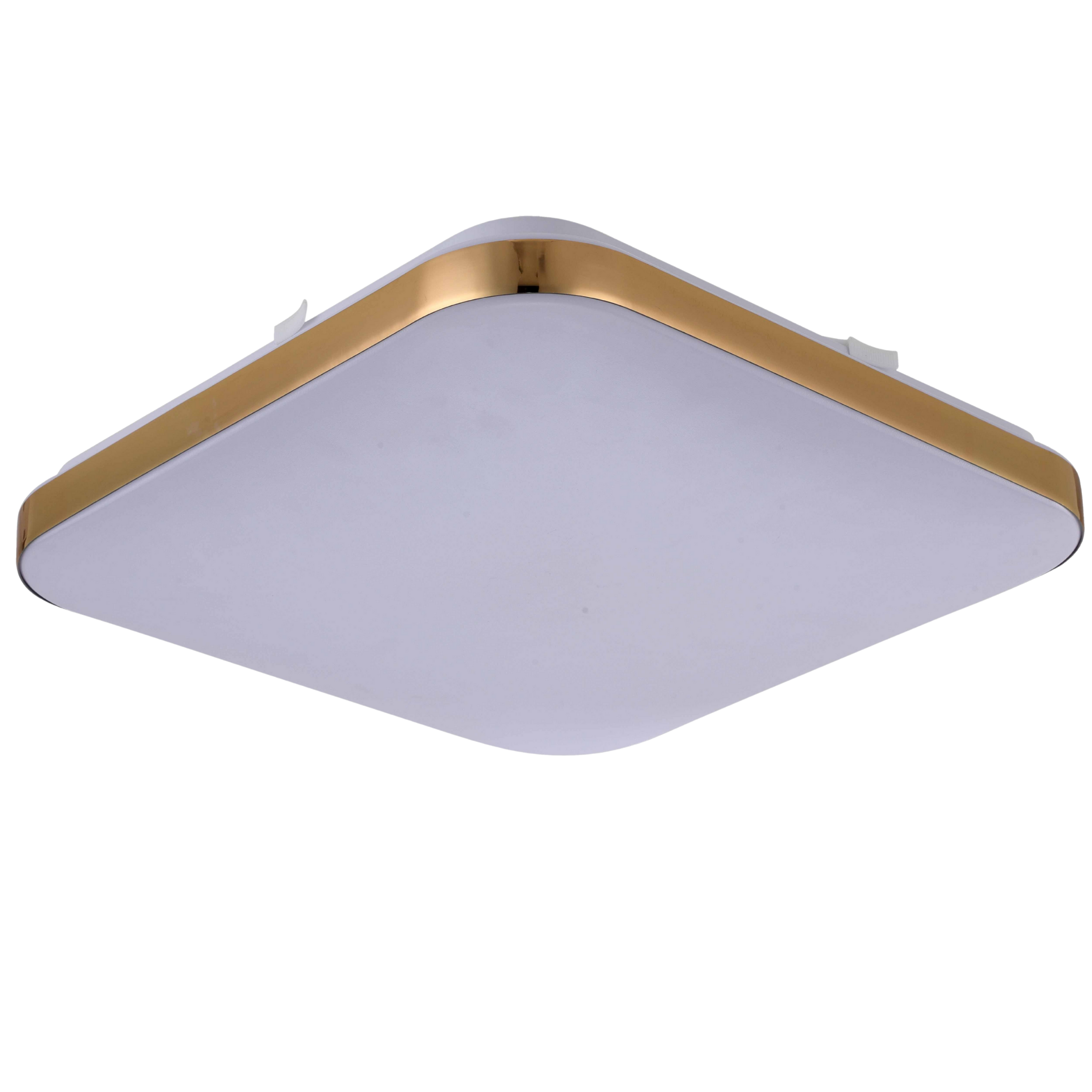 Plafón LED de interior redondo blanco y dorado 1800 lm blanco neutro ...