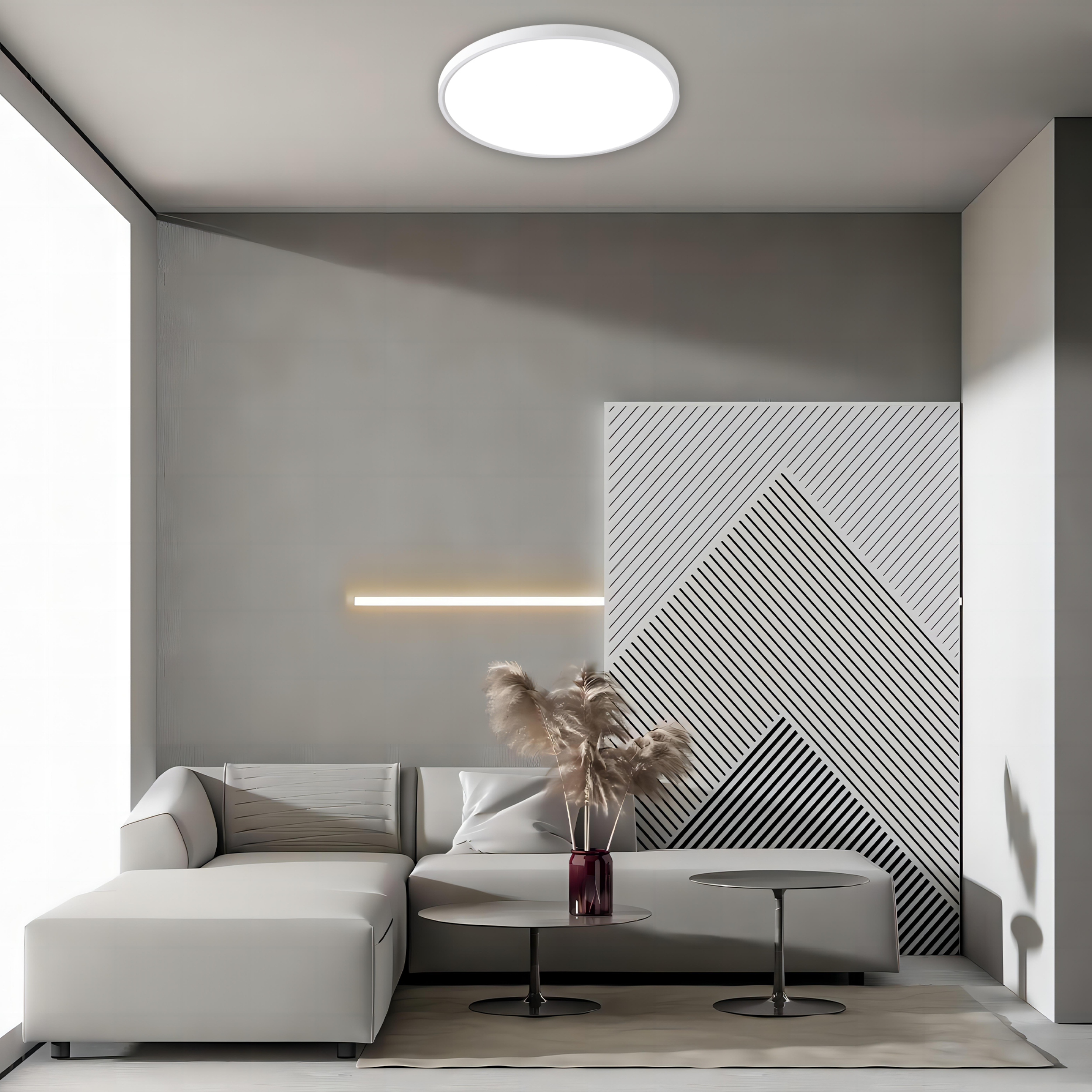 Plafón LED de interior redondo blanco 3300 lm color luz regulable 40 cm ...