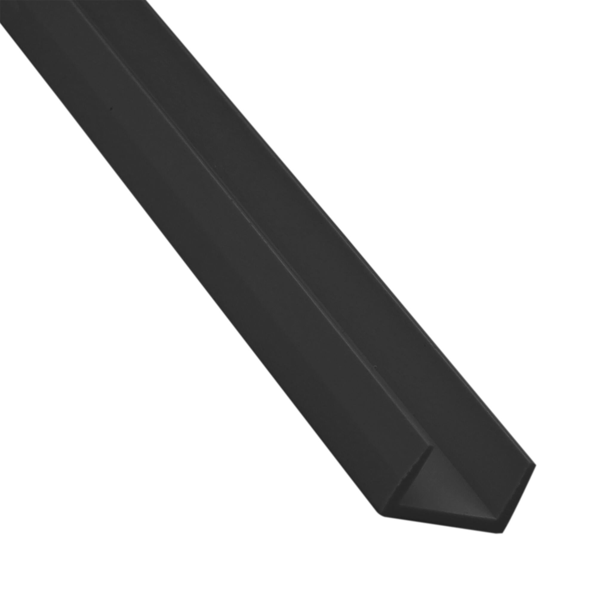 U carré pvc noir lisse, L.1000 mm | Leroy Merlin