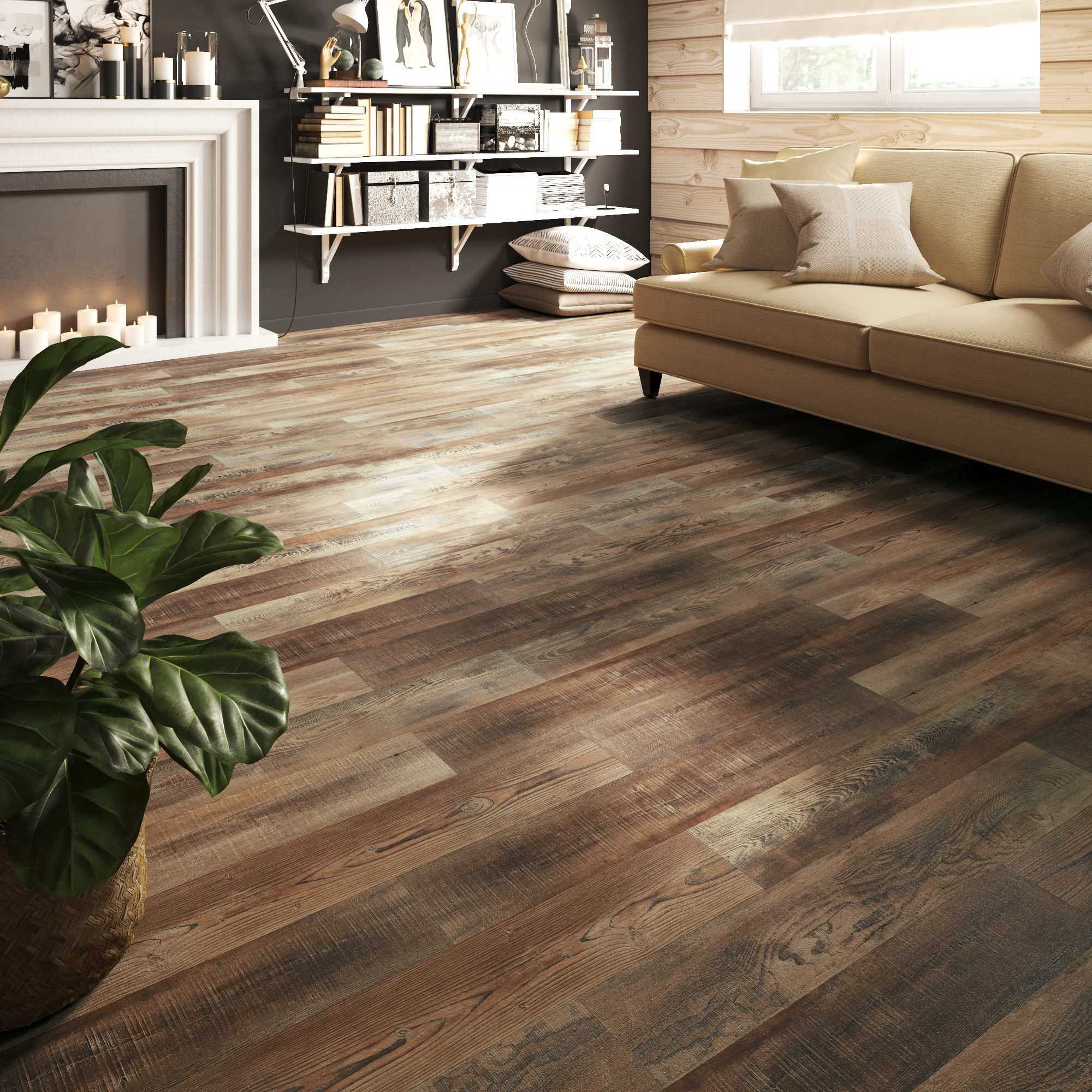 Lame PVC forte ARTENS Robesa bois foncé | Leroy Merlin