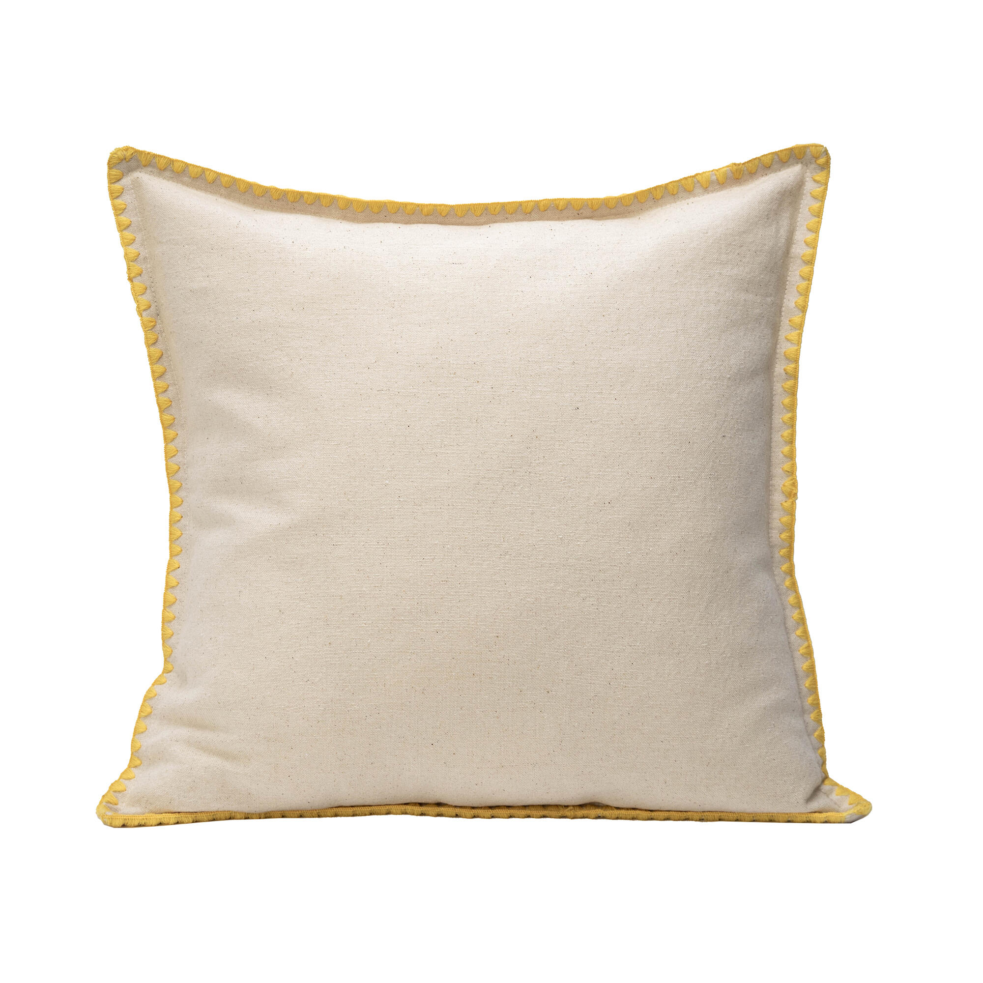 Coussin Odyssée, naturel/jaune l.45 x L.45 cm | Leroy Merlin