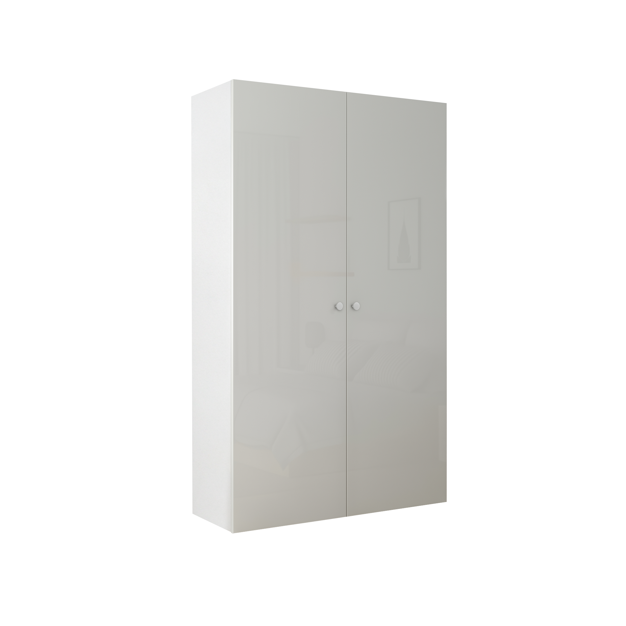 Armario 2 puertas abatibles Sevilla blanco SPACEO Evo'M blanco 120 x ...