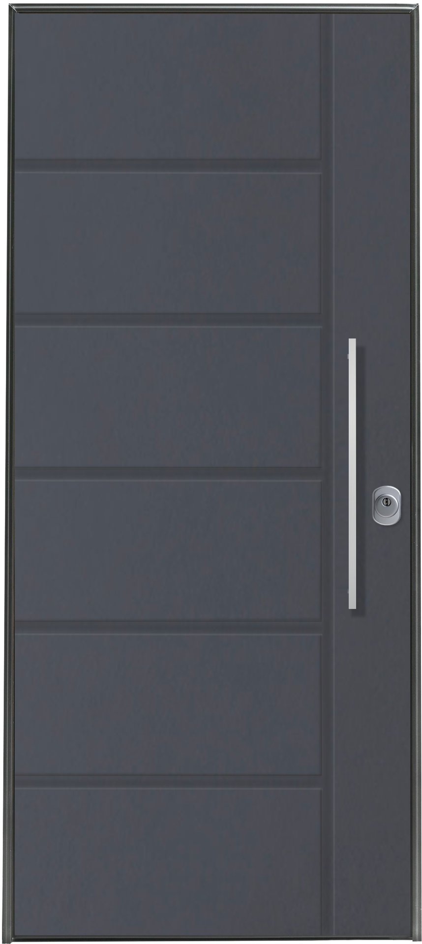 Porta blindata YALE PORTA THERMO L 80 x H 210 cm grigio 7016 opaco ...