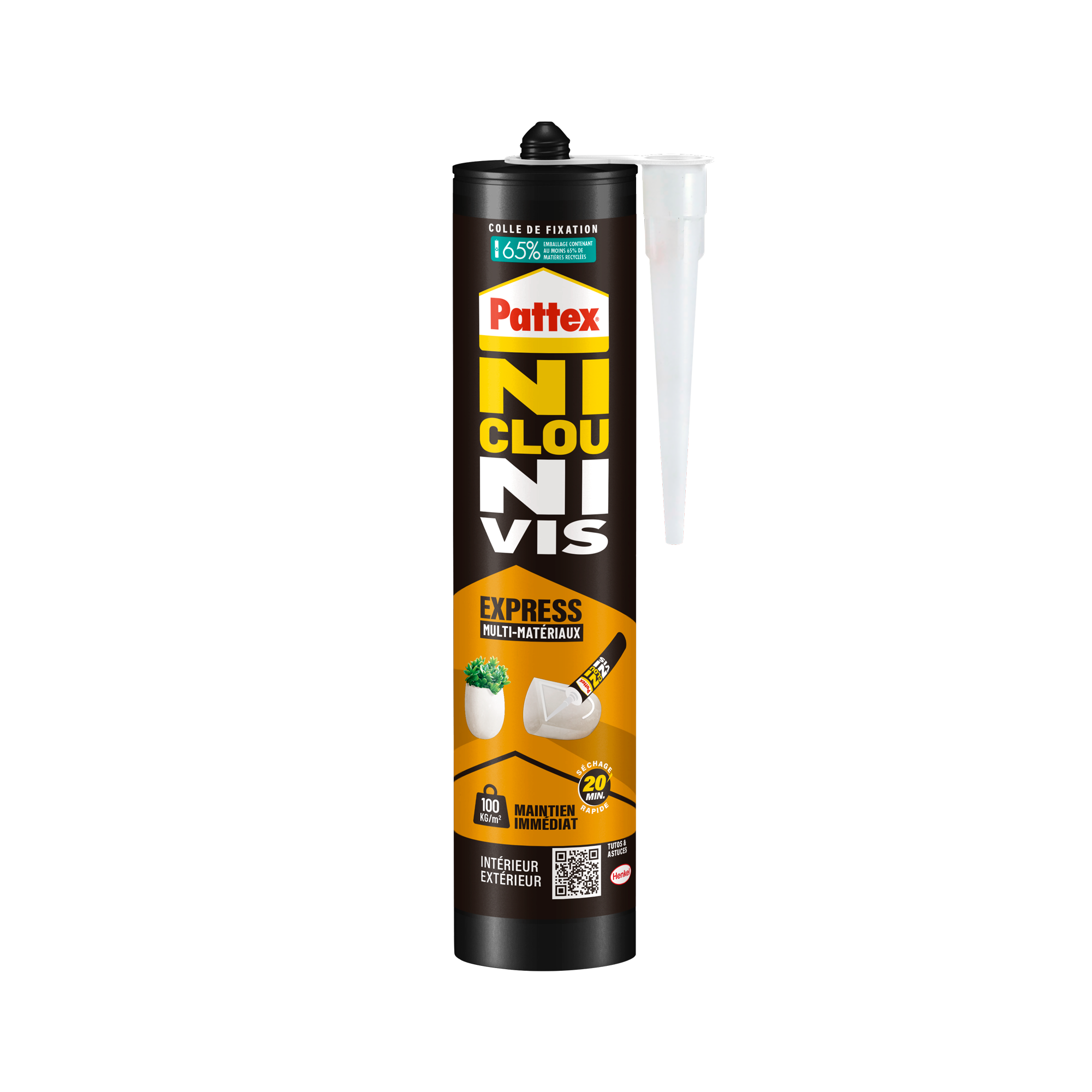 Colle de fixation pâte MS polymère Ncnv fix express PATTEX, 390 g blanc ...