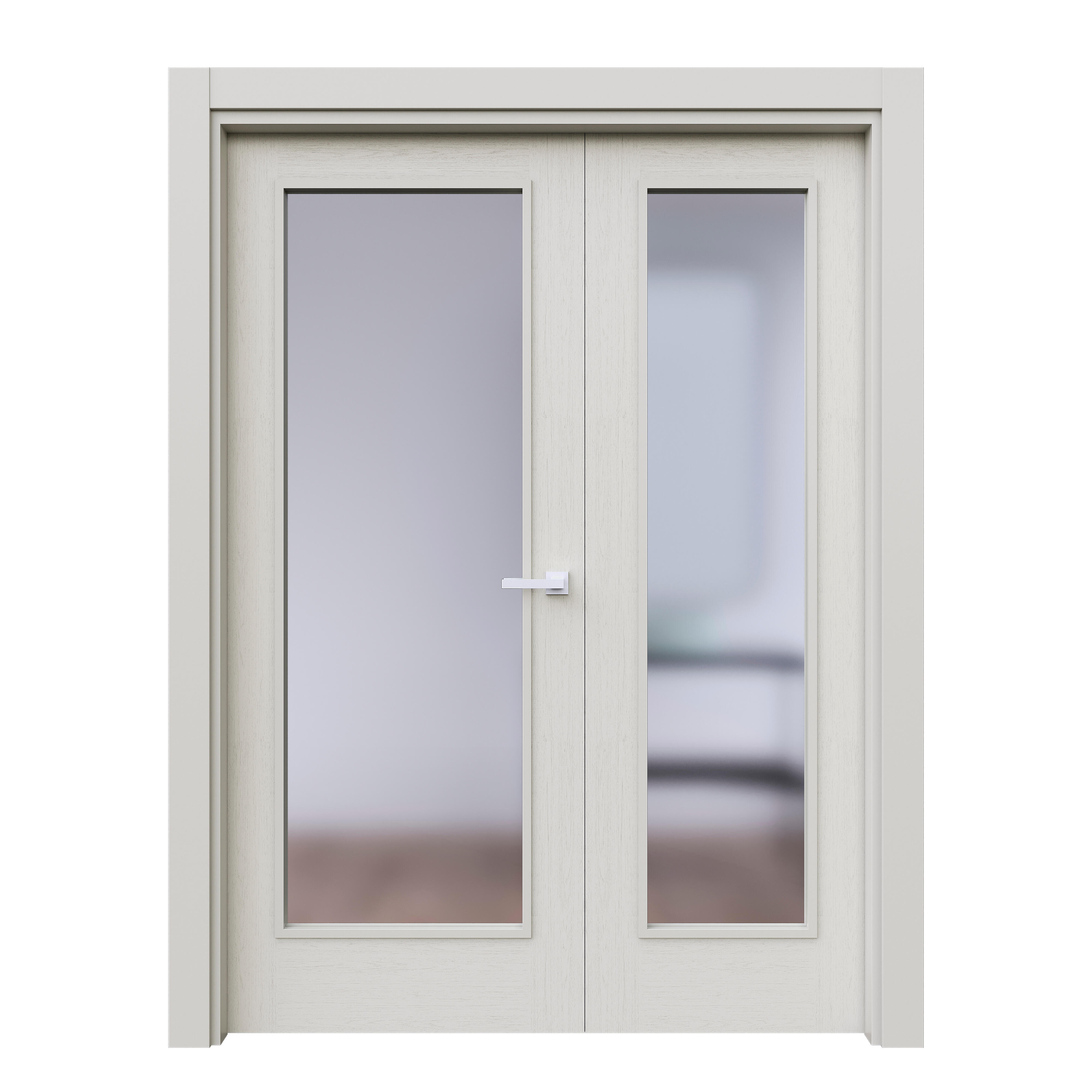 Puerta de interior abatible con fijo cristal maciza lacada Tinte ...