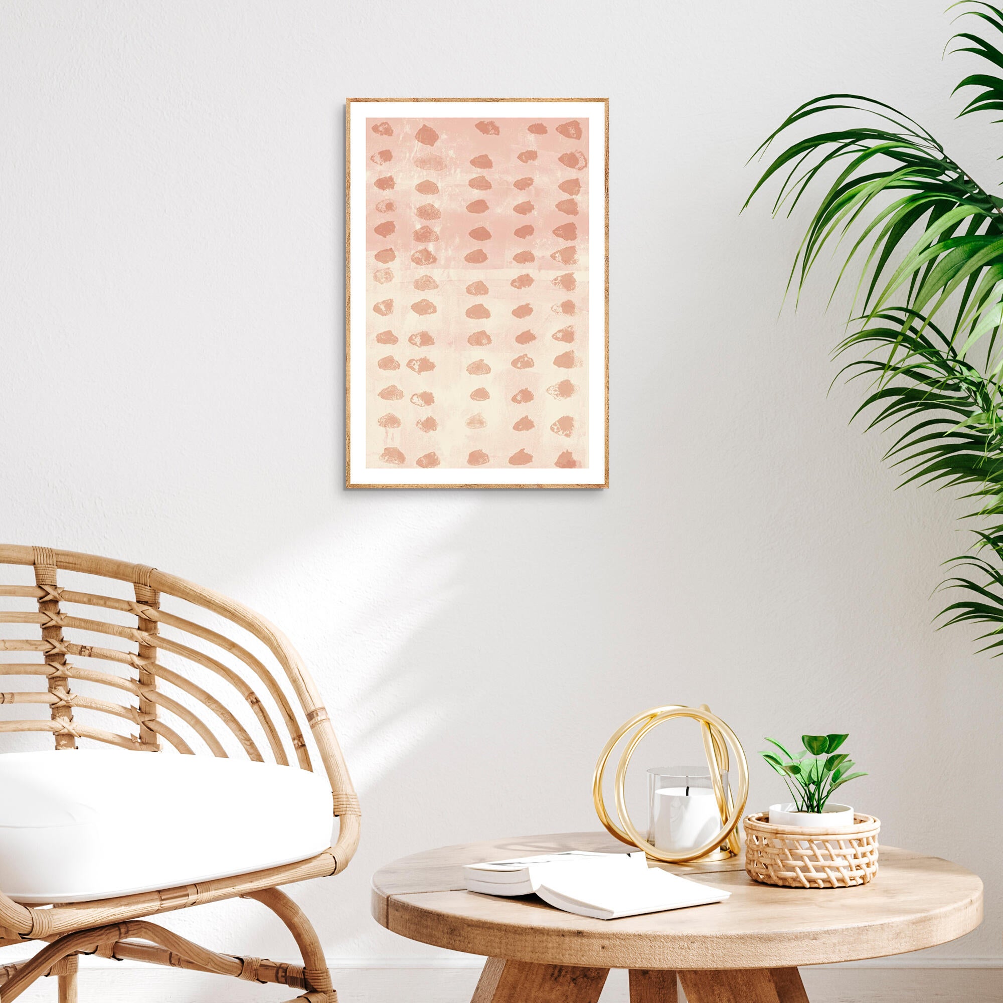 Cuadro con marco Rústico Abstracto 41 cm x 61 cm | Leroy Merlin