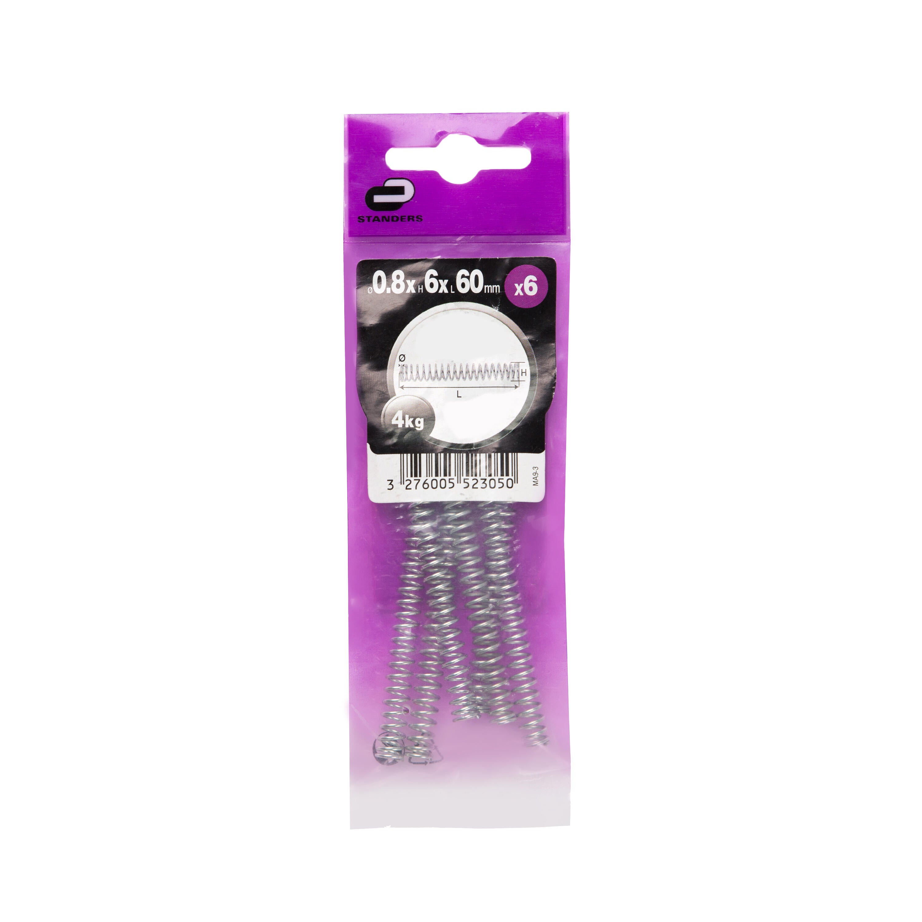 Molla di compressione STANDERS MA9-3X in acciaio zincato Ø 0.8 x 60 mm ...