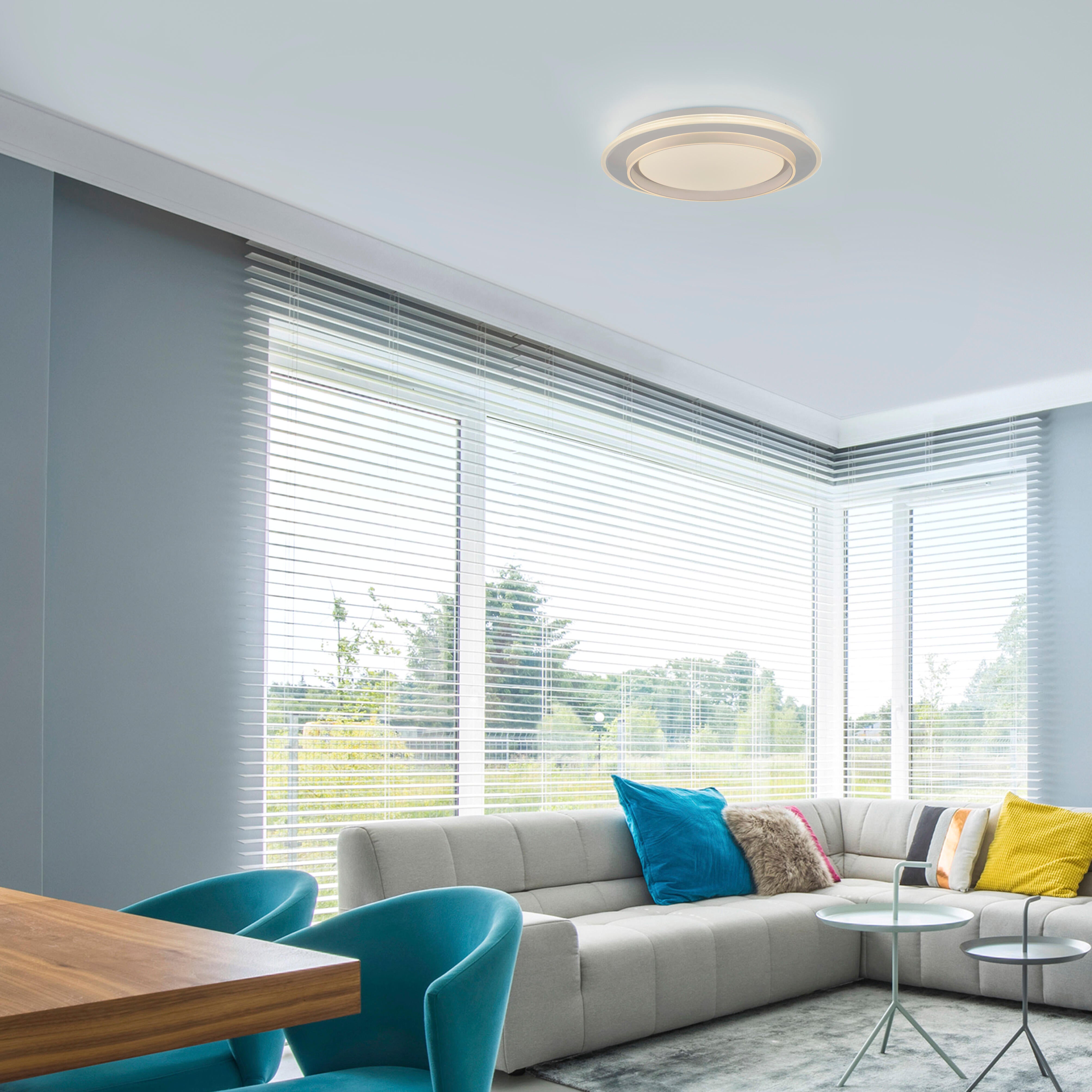 Plafón LED redondo blanco Lago CCT 2700K-6500K ø40 cm IP20 | Leroy Merlin