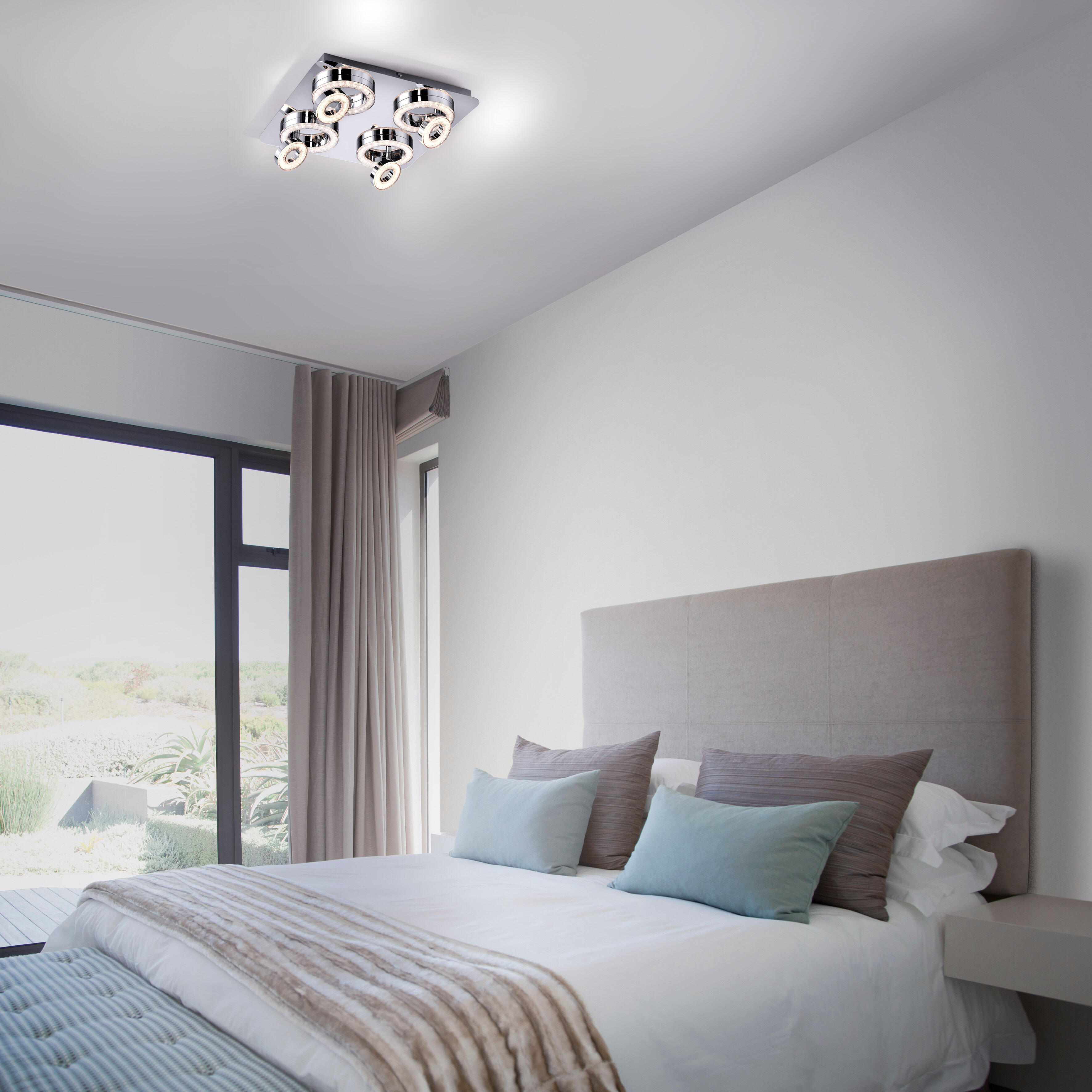 Plafón LED cuadrada gris Tim 2280 lm blanco cálido (3000K) IP20 | Leroy ...