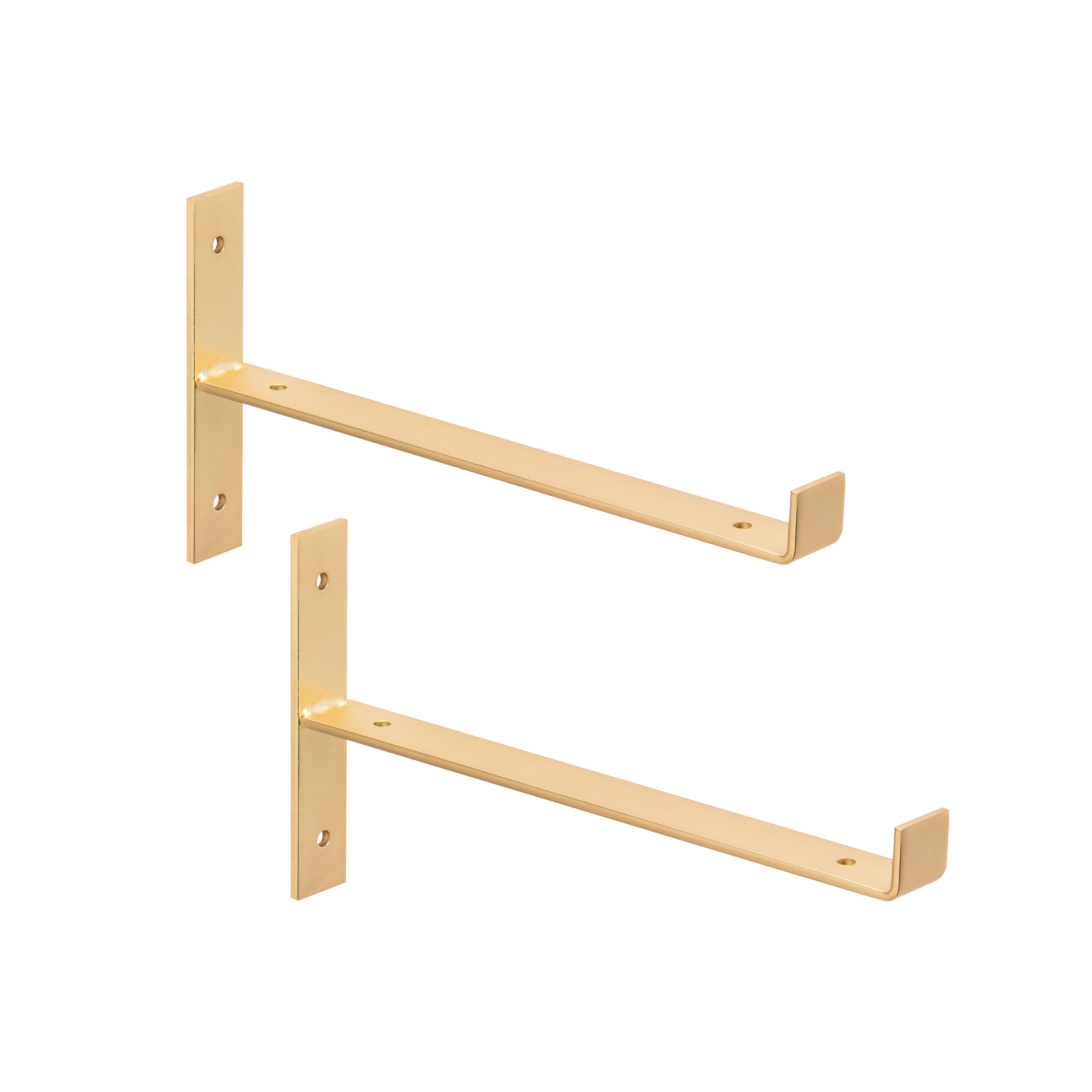 2 escuadras planas para baldas Spaceo Flat color latonado 10 x 18 cm ...