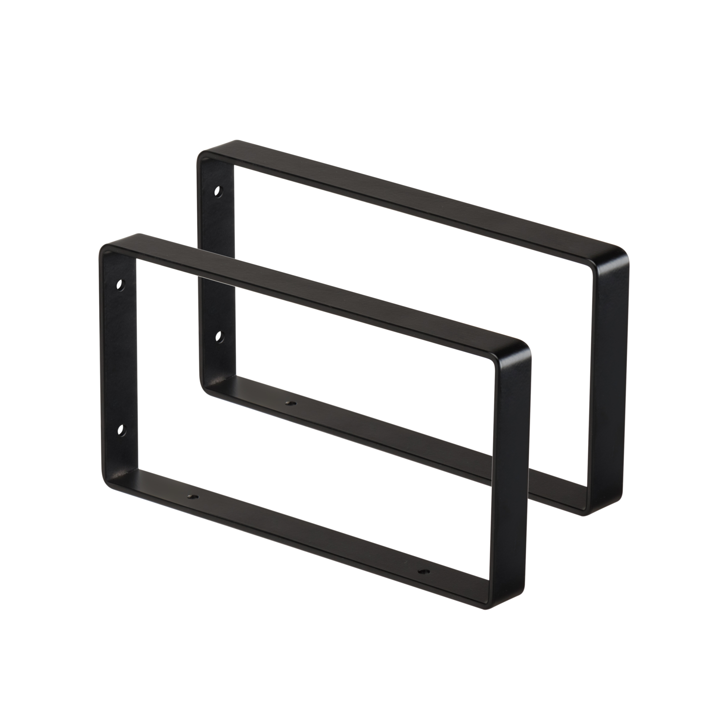 2 escuadras decorativas en forma de rectangulo color negro Alt. 10 x An ...