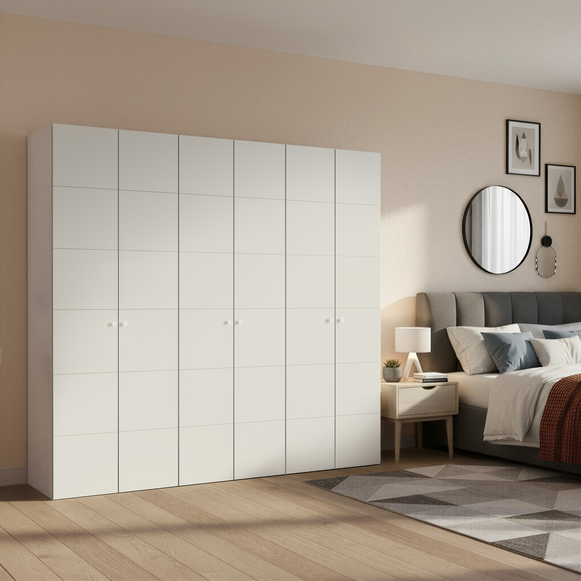 Armario 6 puertas abatibles Lucerna blanco SPACEO Evo'M blanco 240 x ...