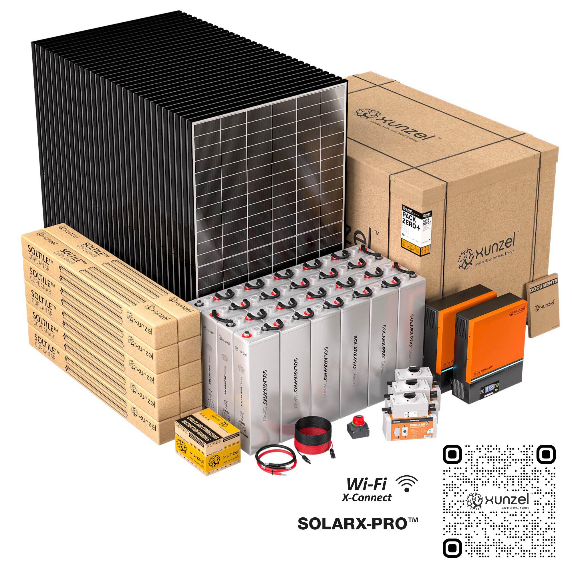 Kit Solar PACK ZERO+ AX800 XUNZEL batería 47kWh, inversor 14,4kW ...