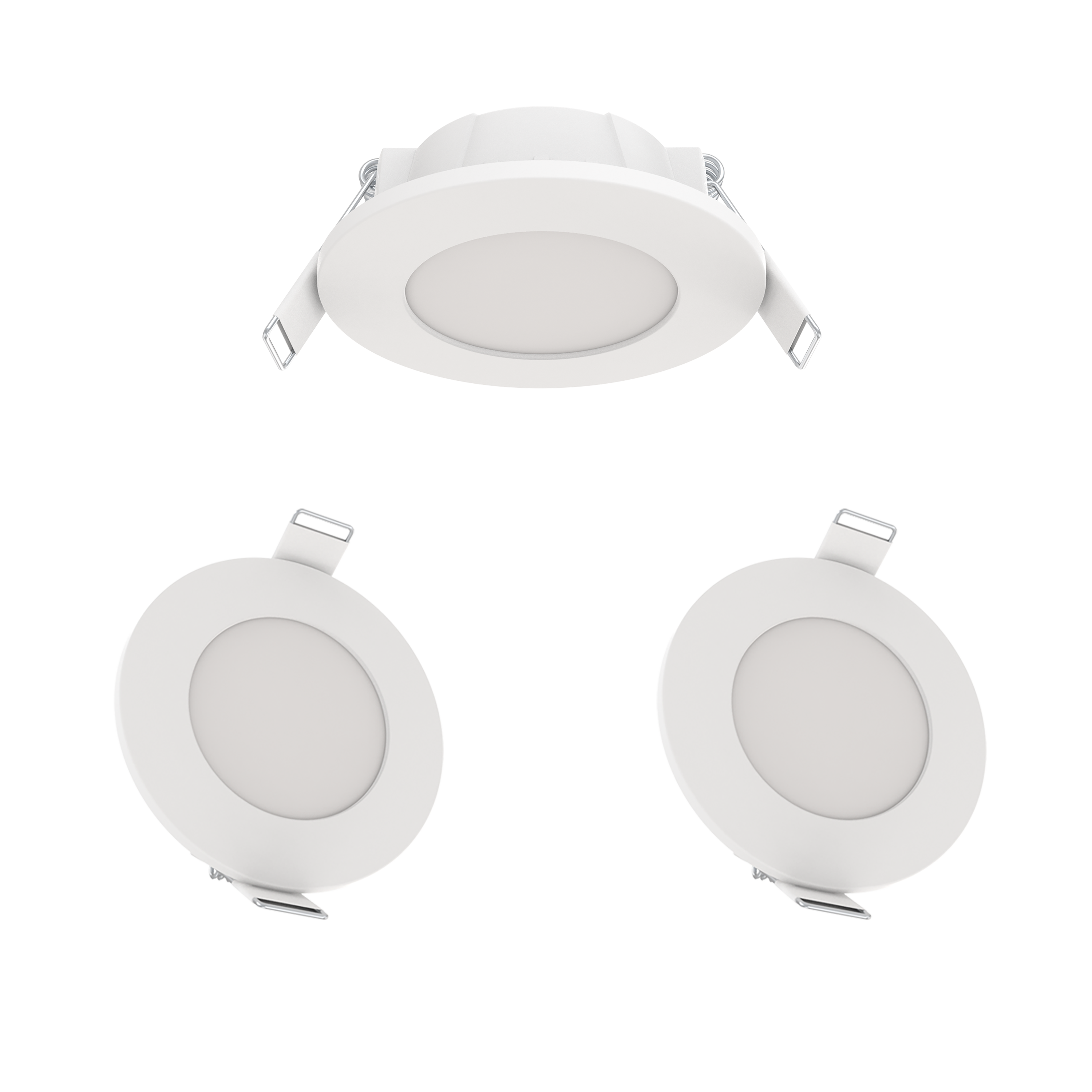 3 spots encastrés LED salle de bain 12V Pevic IP65, blanc neutre ...