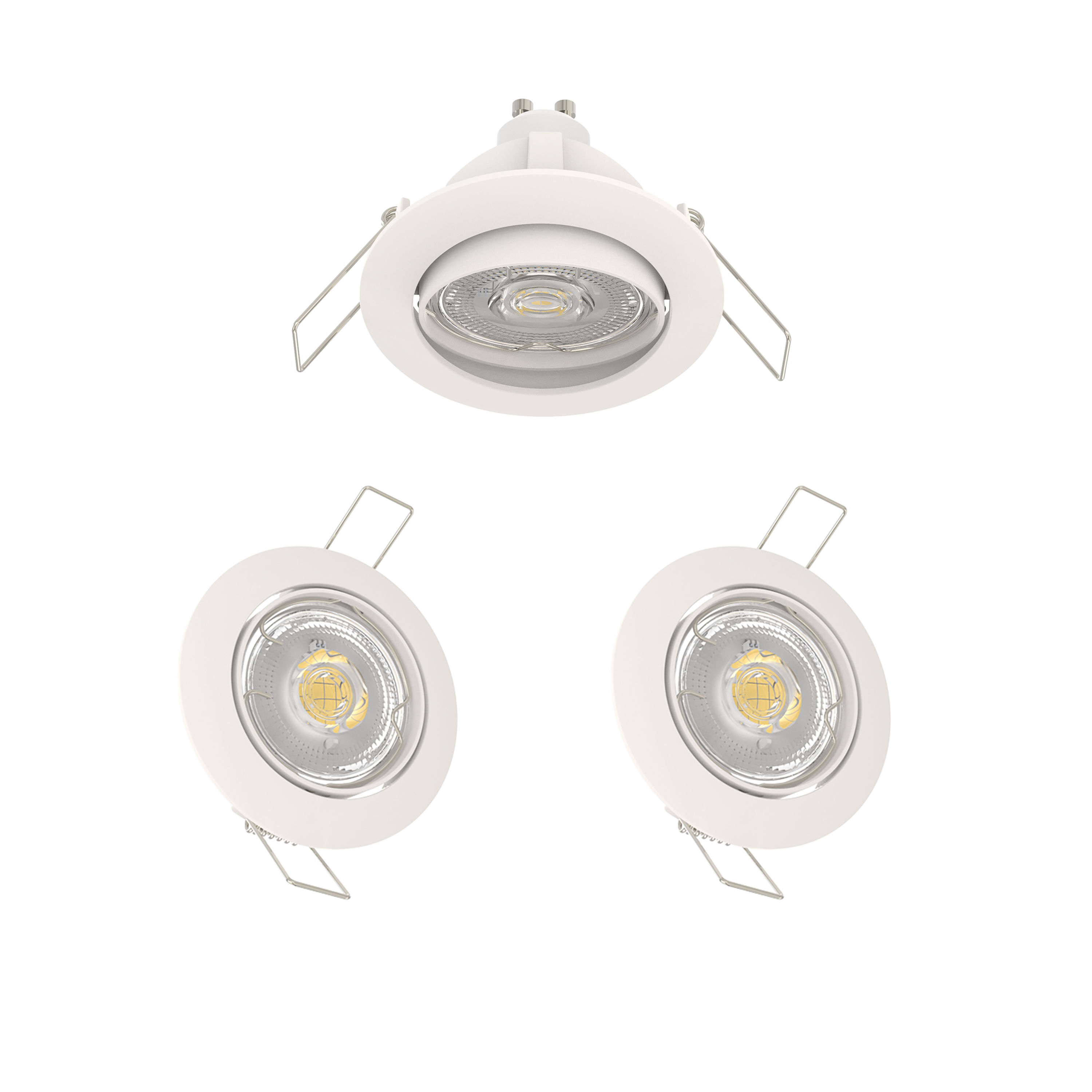 Kit 3 spots encastrés GU10 Clane orientable 450Lumens blanc neutre ...
