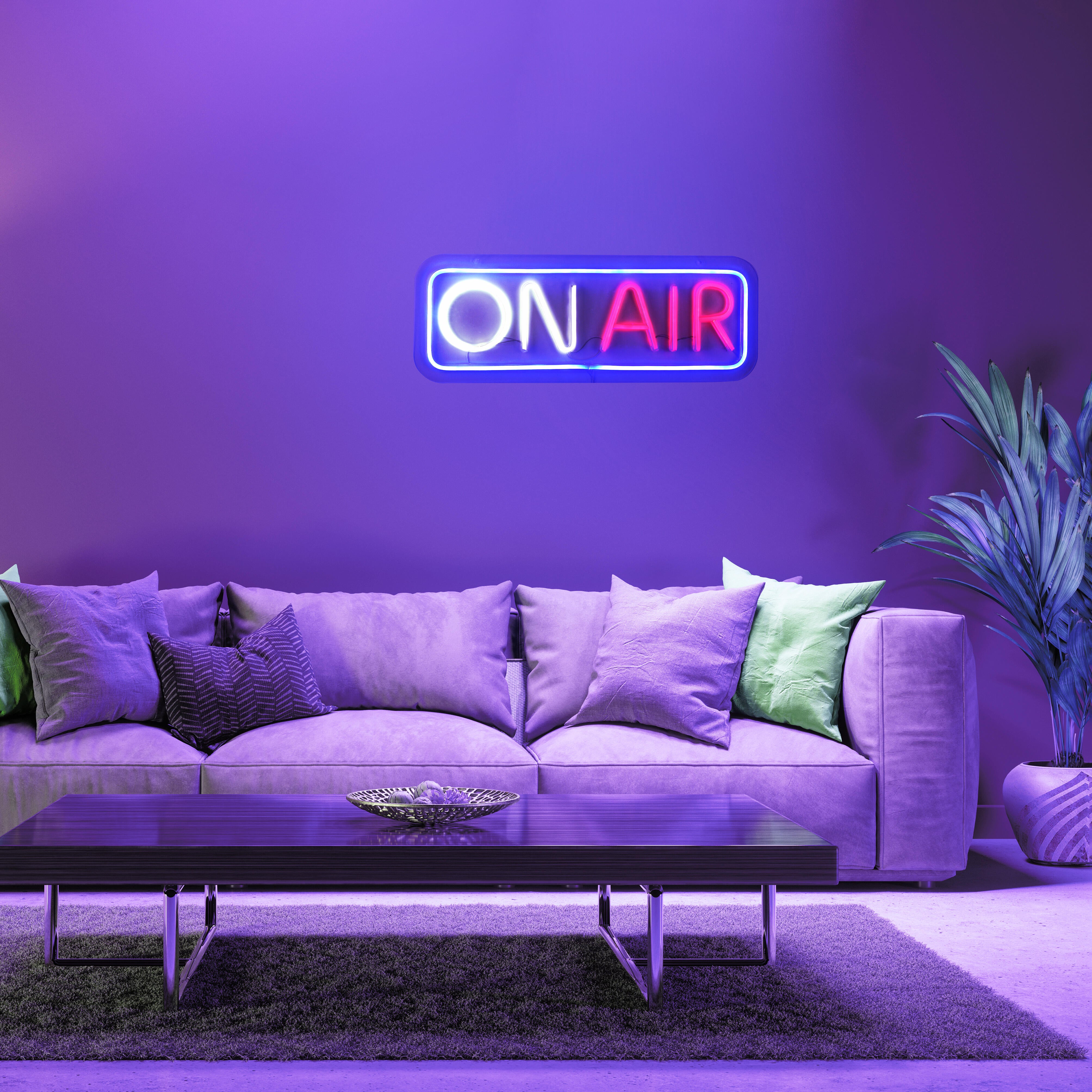 Lámpara de mesa LED NEON-ONAIR JUST LIGHT gris | Leroy Merlin