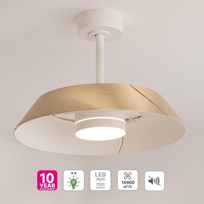Ventilateur de plafond LED connecté silencieux, Cadix, INSPIRE ...