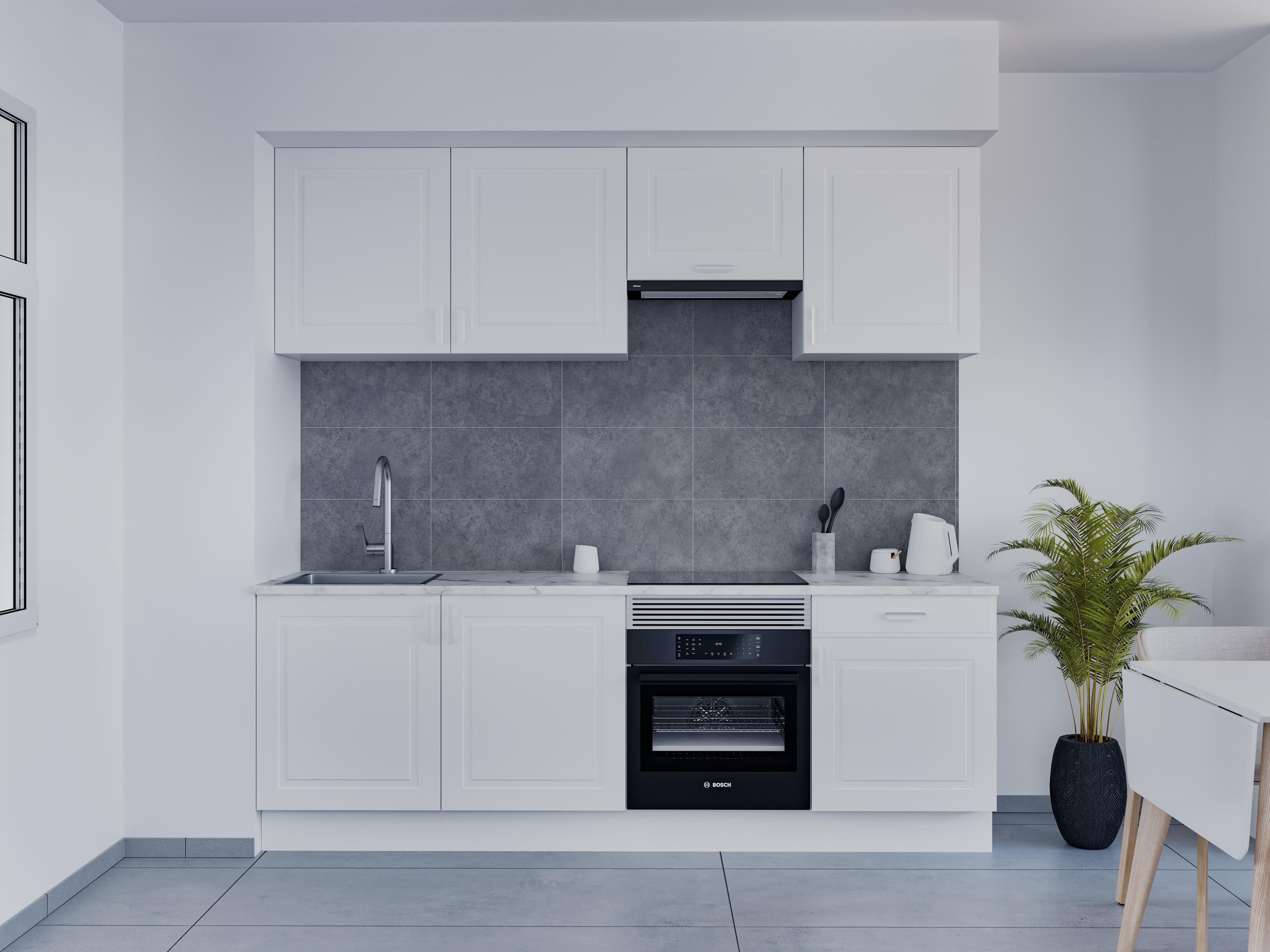 Cocina en kit MURCIA blanco 240 cm | Leroy Merlin