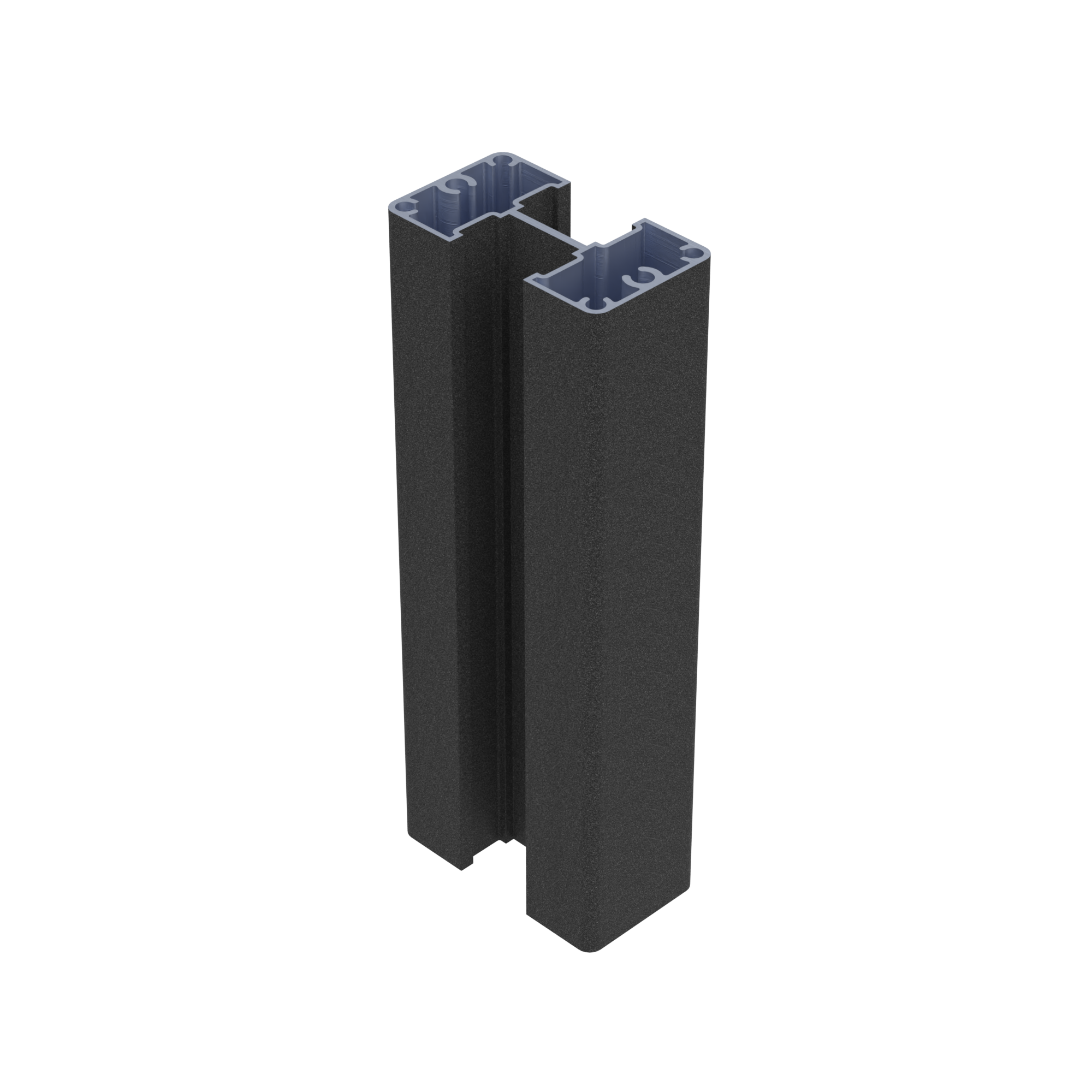Poteau aluminium Poteau V2 H1200 - Noir 2100 noir sablé x P.7.4 | Leroy ...