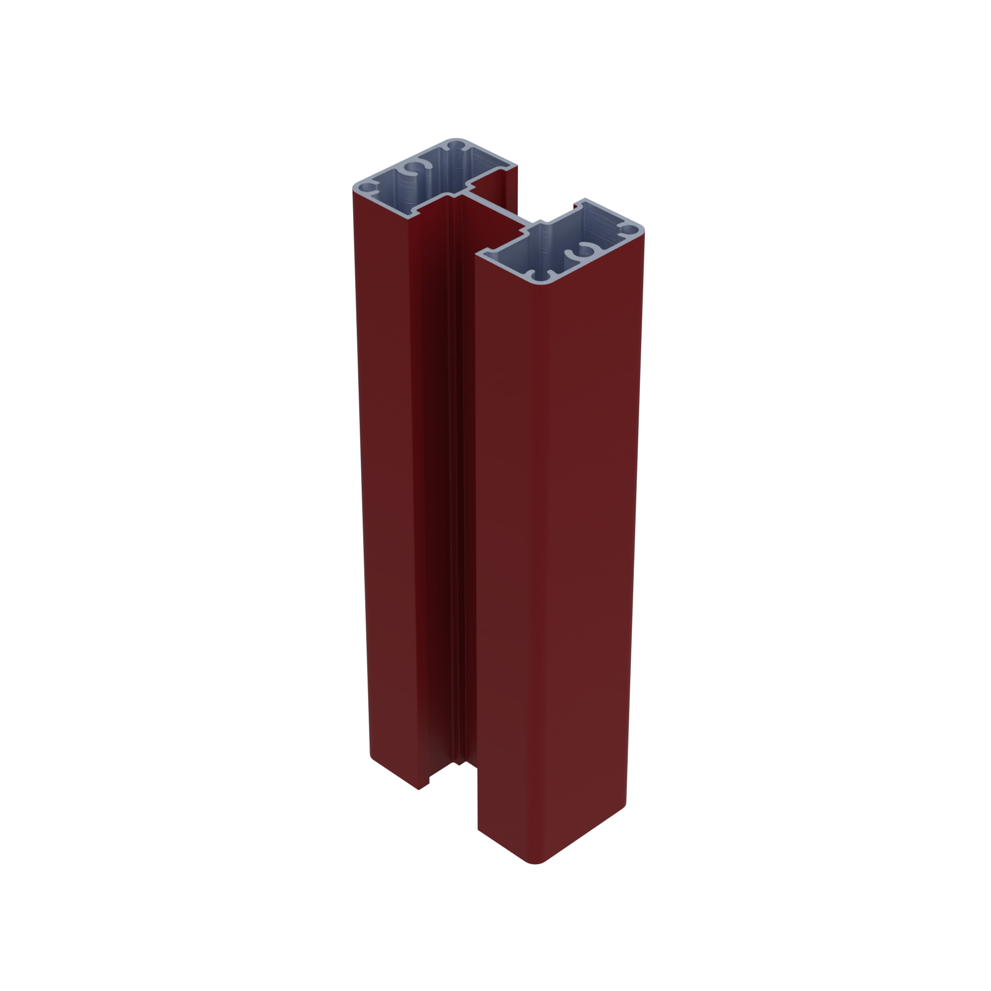 Poteau aluminium Poteau V2 H1200 - Rouge rouge x P.7.4 | Leroy Merlin