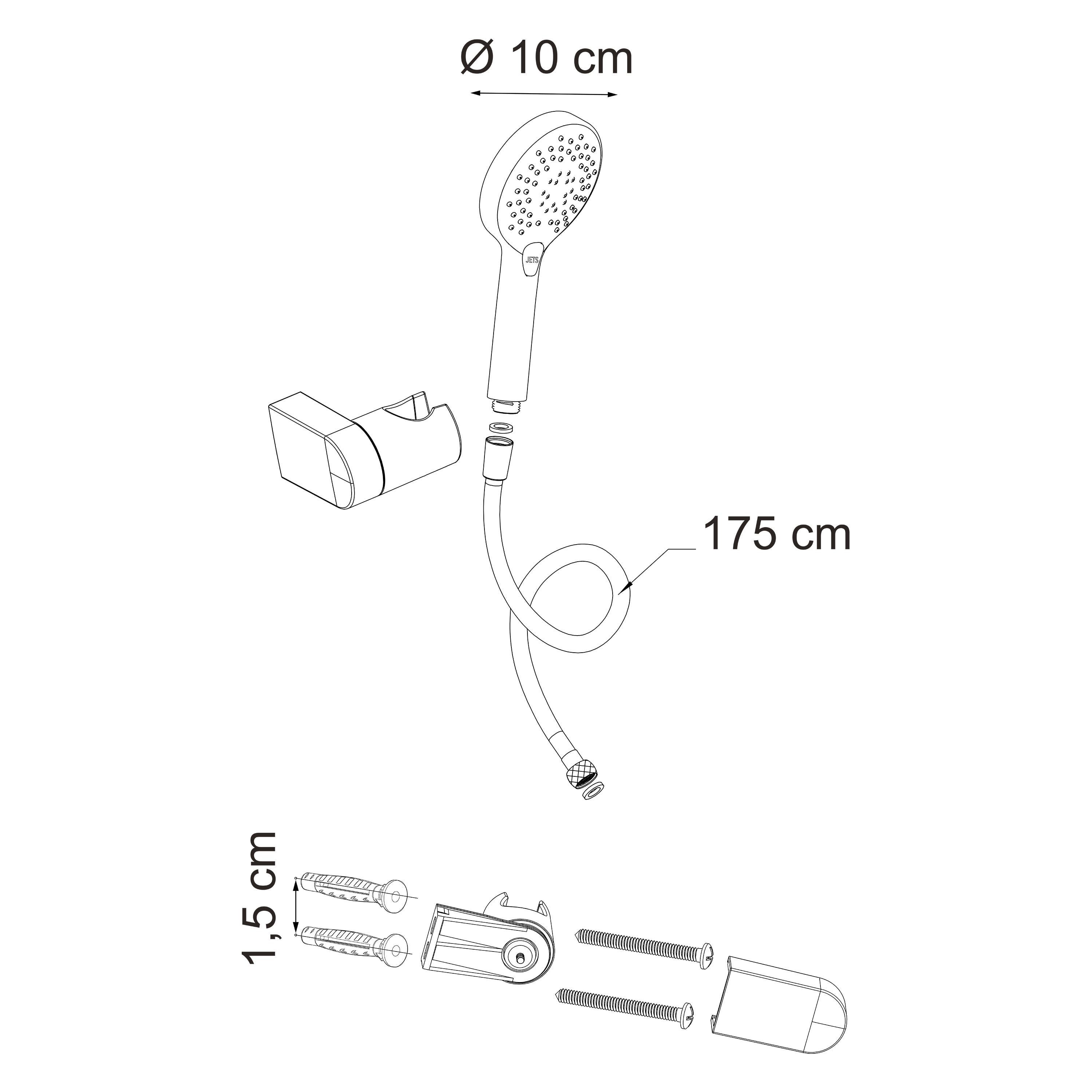 Pommeau Flexible Et Support Mural3 Sensea Bora Chromé Leroy Merlin