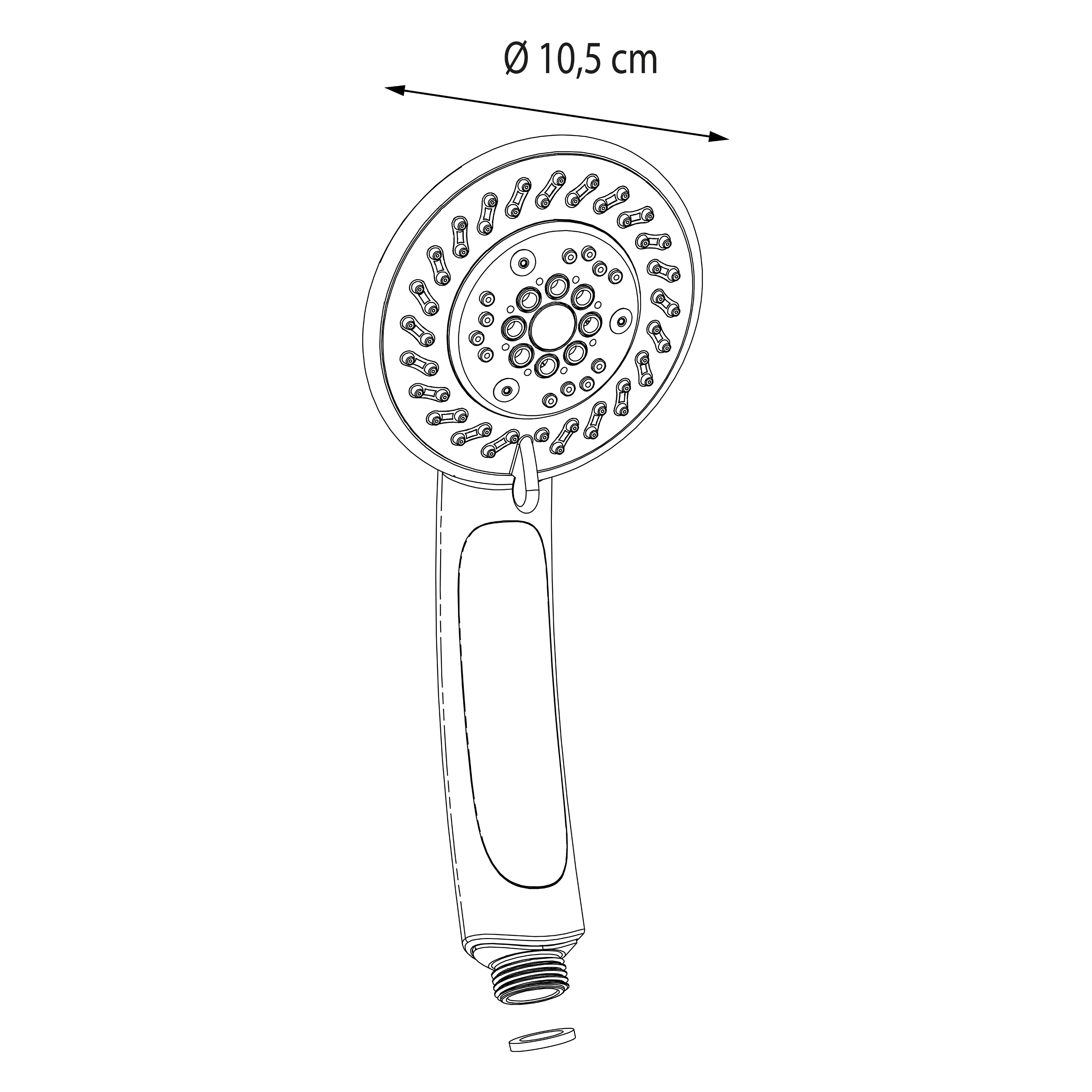 Pommeau de douche 4 jets chromé SENSEA Docce | Leroy Merlin