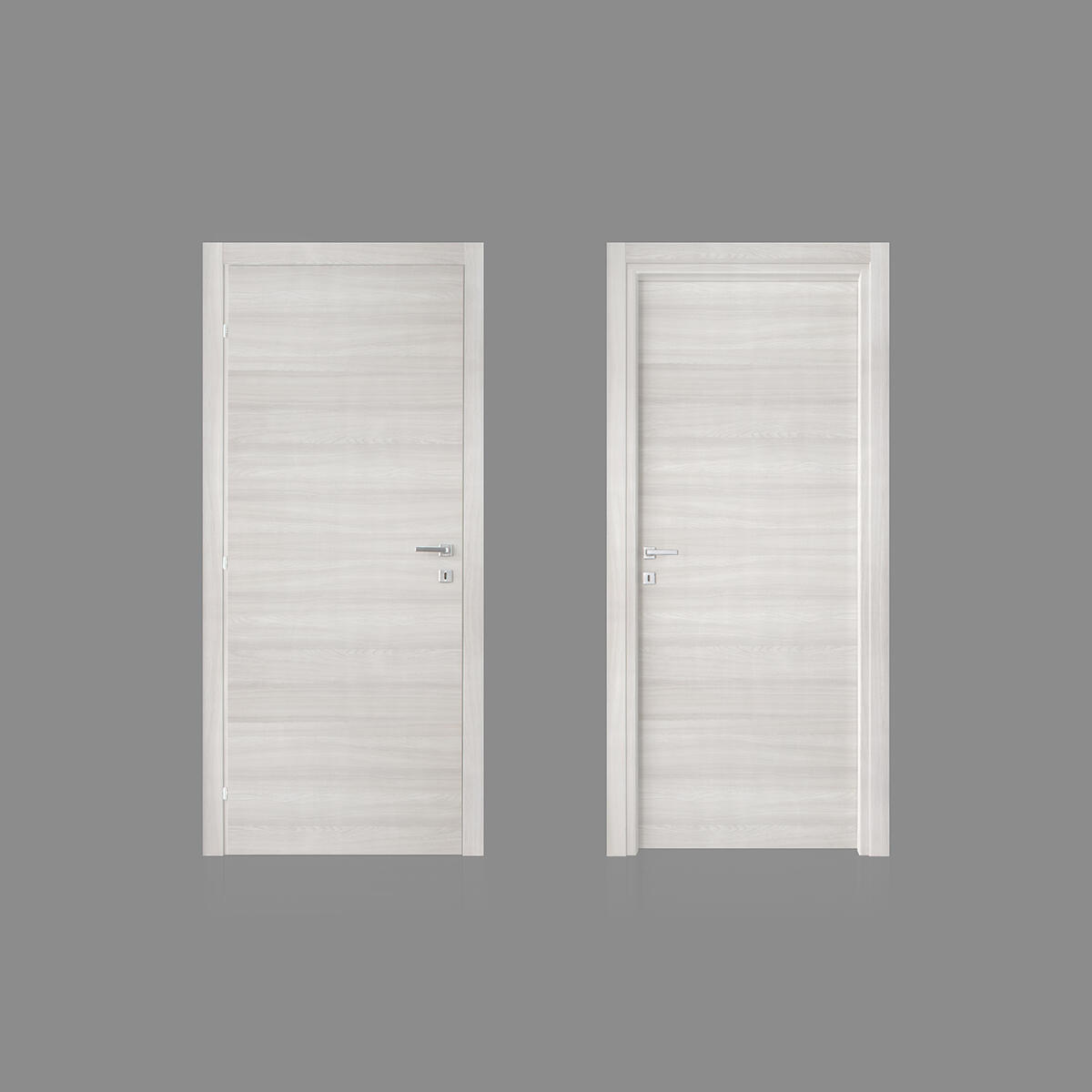 Porta interna a battente Gravel in MDF di abete colore frassino, L 80 x ...