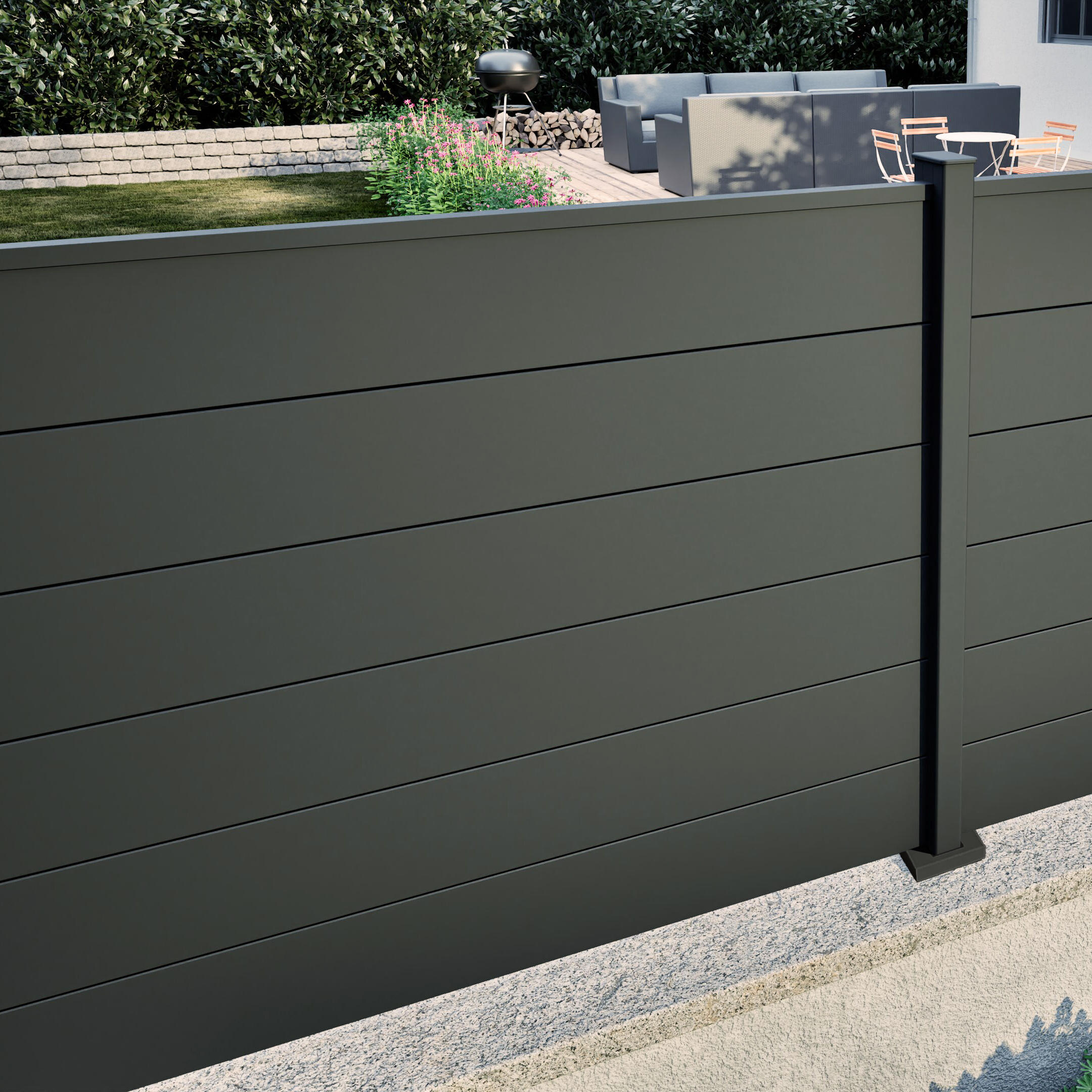 Profil de finition aluminium Profil U Finition - L173 - Noir 2100 noir ...