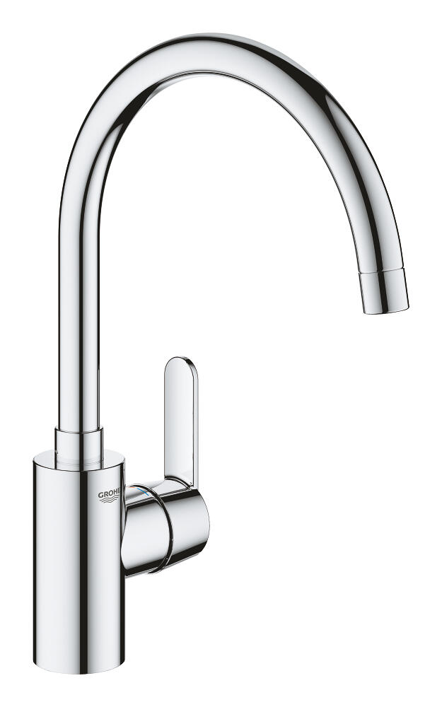 Grifo monomando de cocina caño alto GROHE Classic gris brillo | Leroy ...
