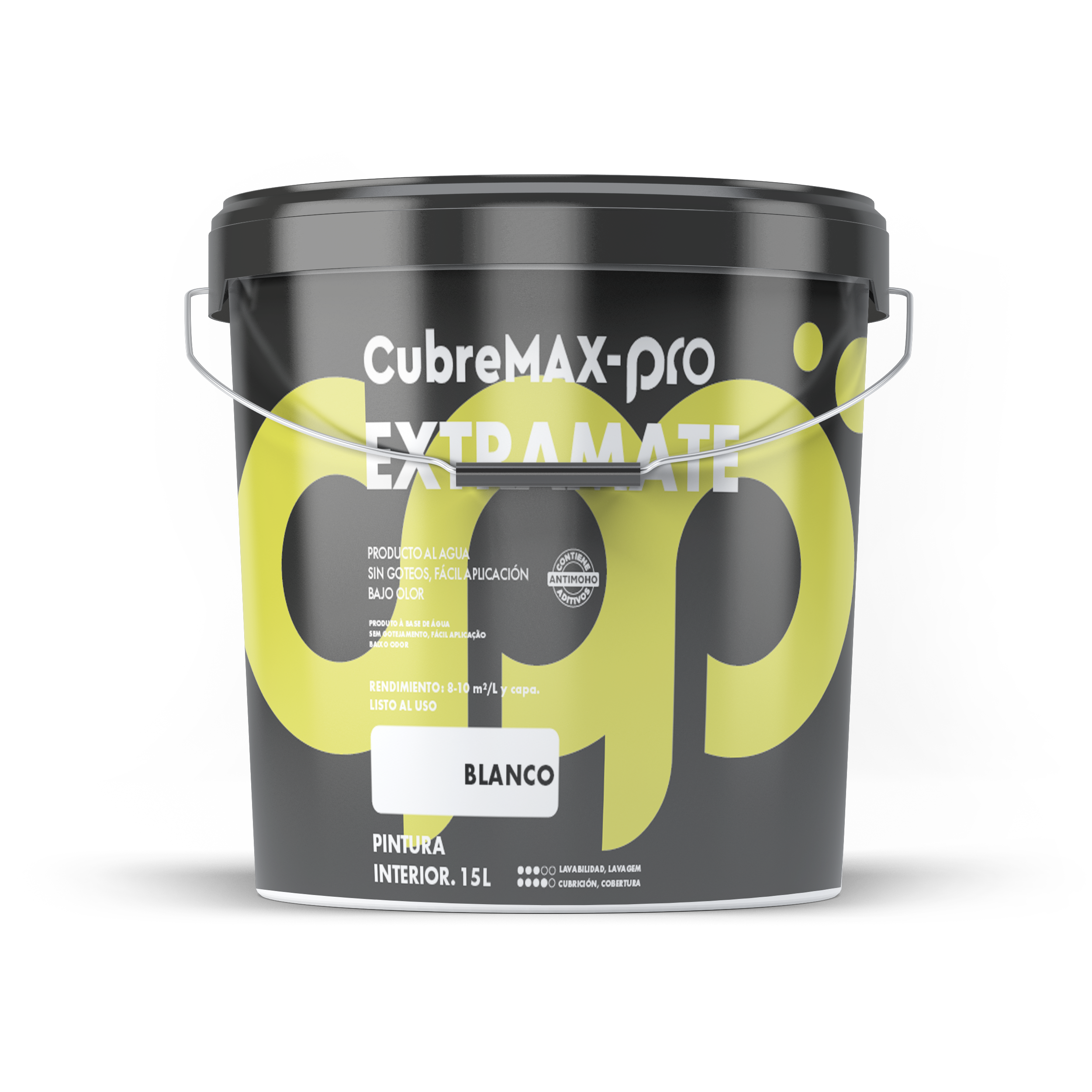 Pintura de interior Cubre Max- PRO CPP color blanco mate profundo 15L ...