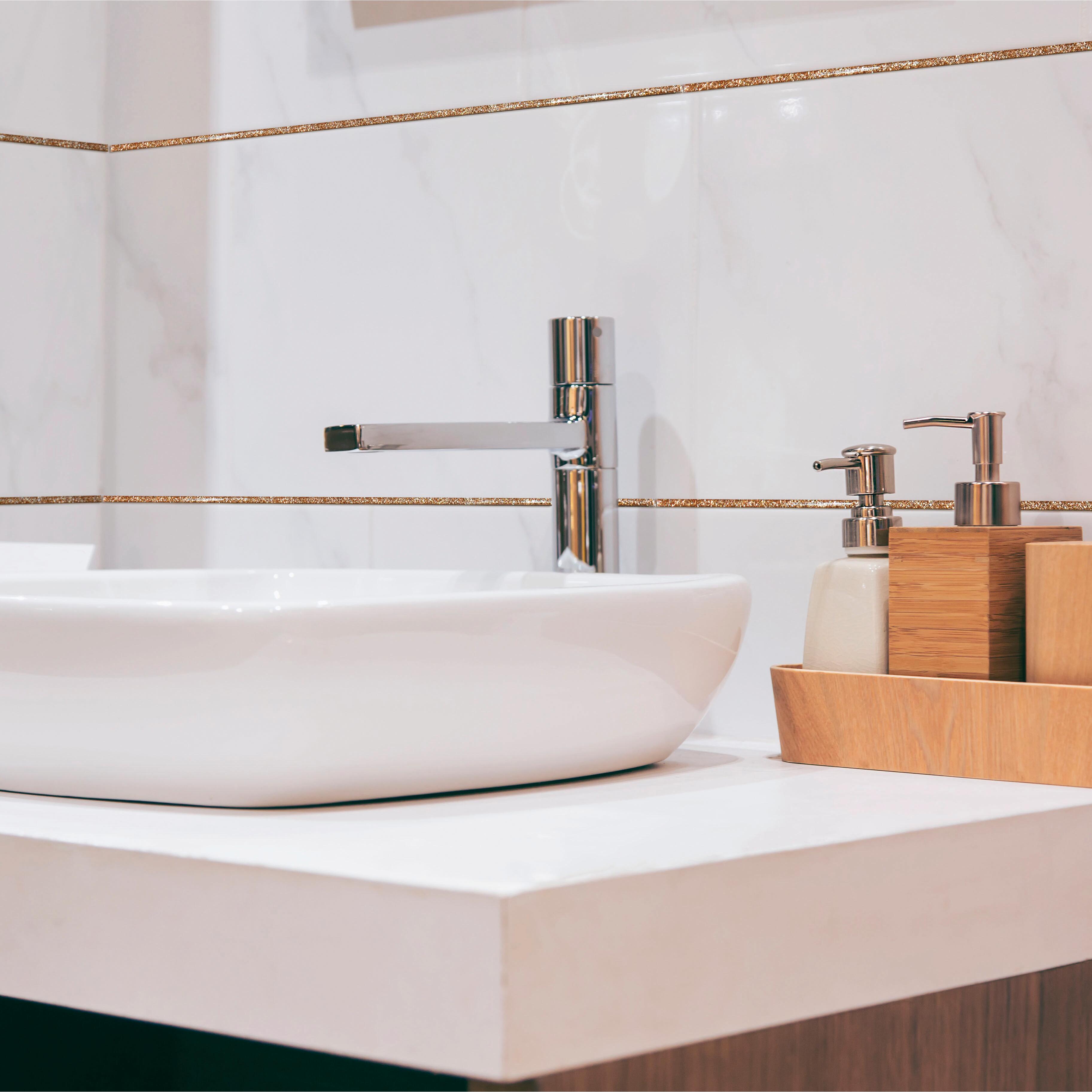 Listello in alluminio Glitter L 60 x L 0.5 cm oro | Leroy Merlin