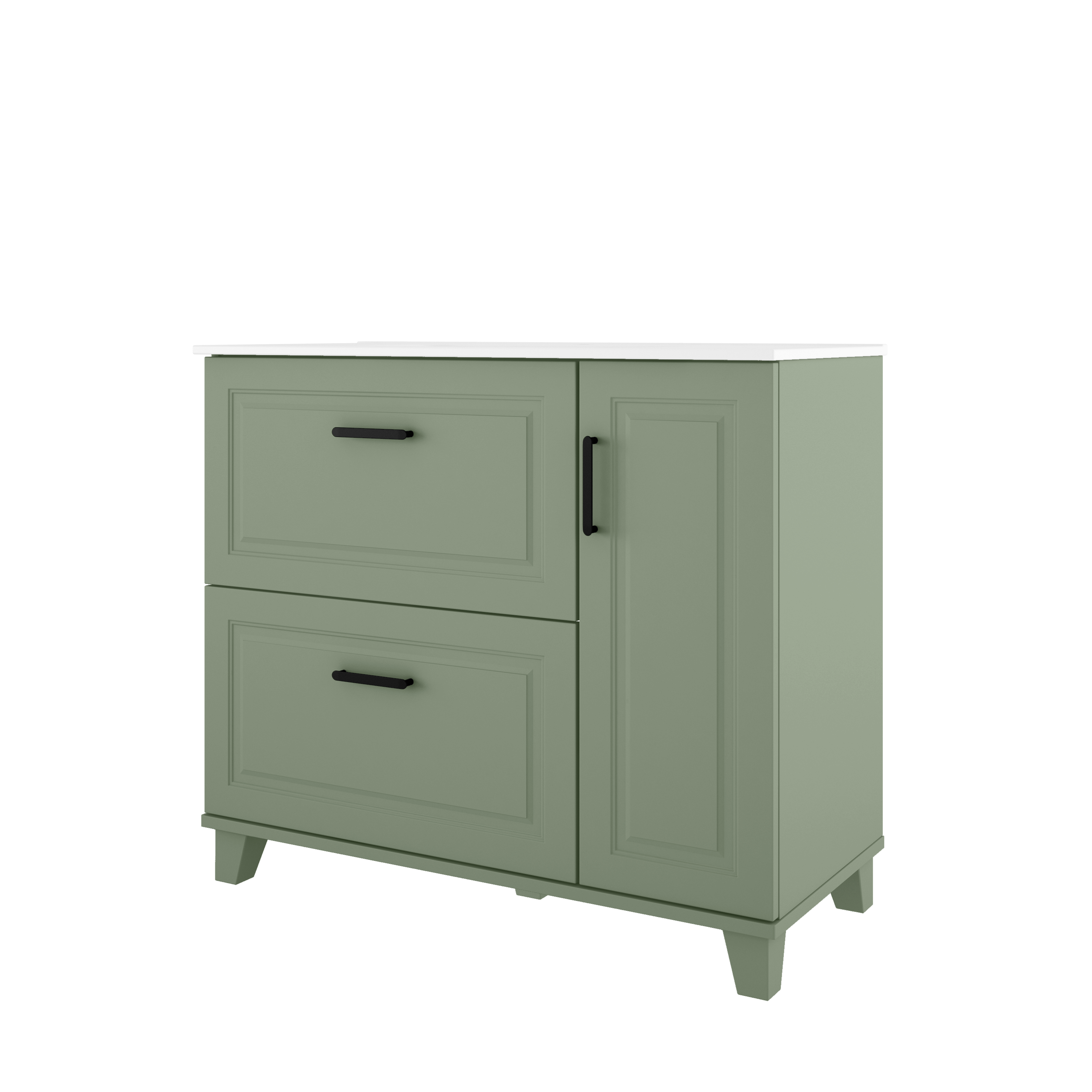 Mueble de baño ASHLEY verde 100x45 cm (lavabo no incluido) | Leroy Merlin